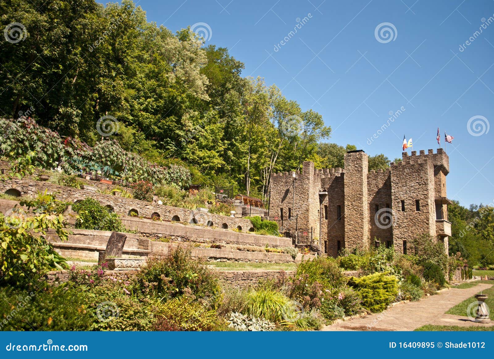 Castle on hillside stock image. Image of building, medieval - 16409895