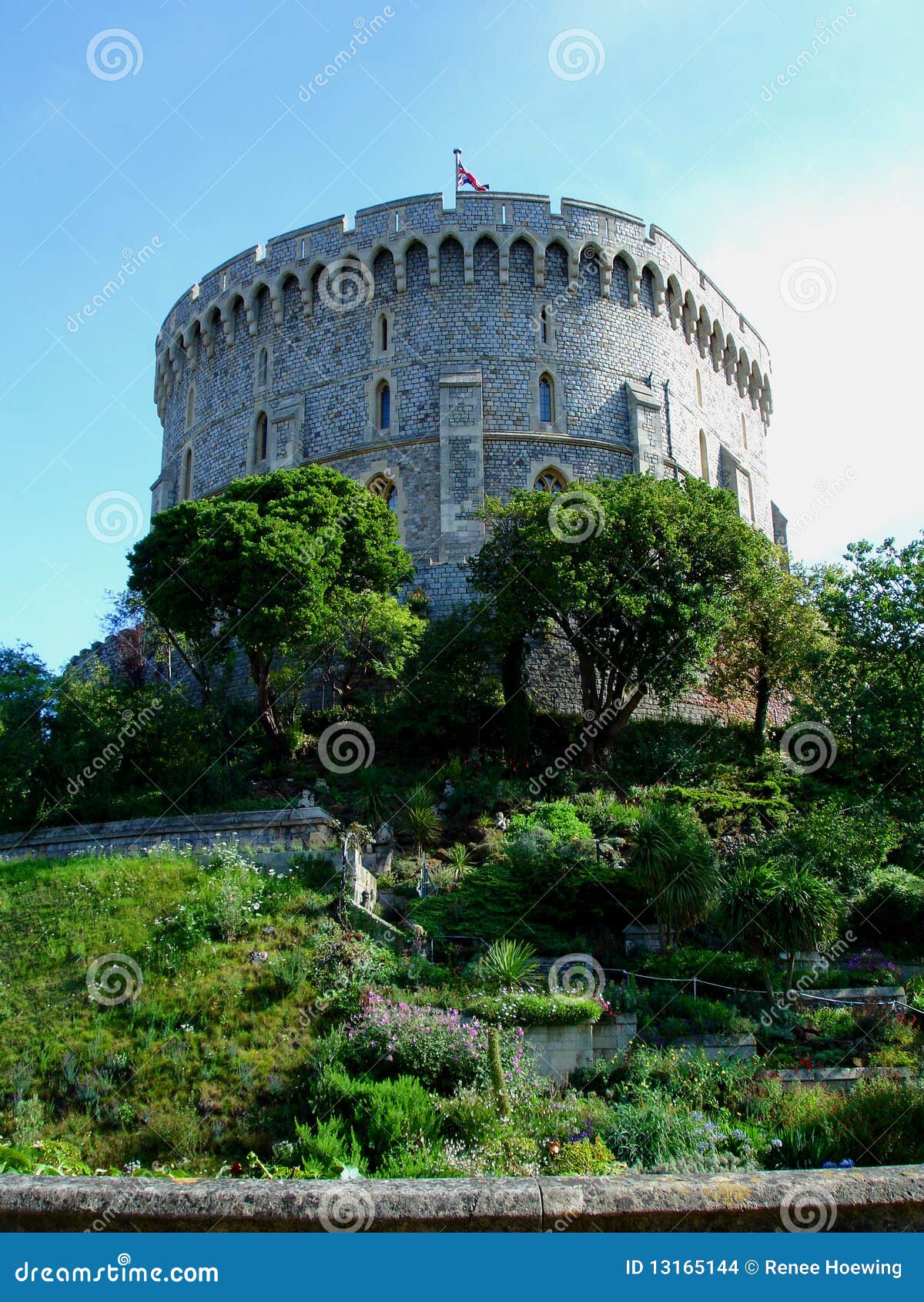 Castle on Hillside Near London Stock Photo - Image of gray, castle ...