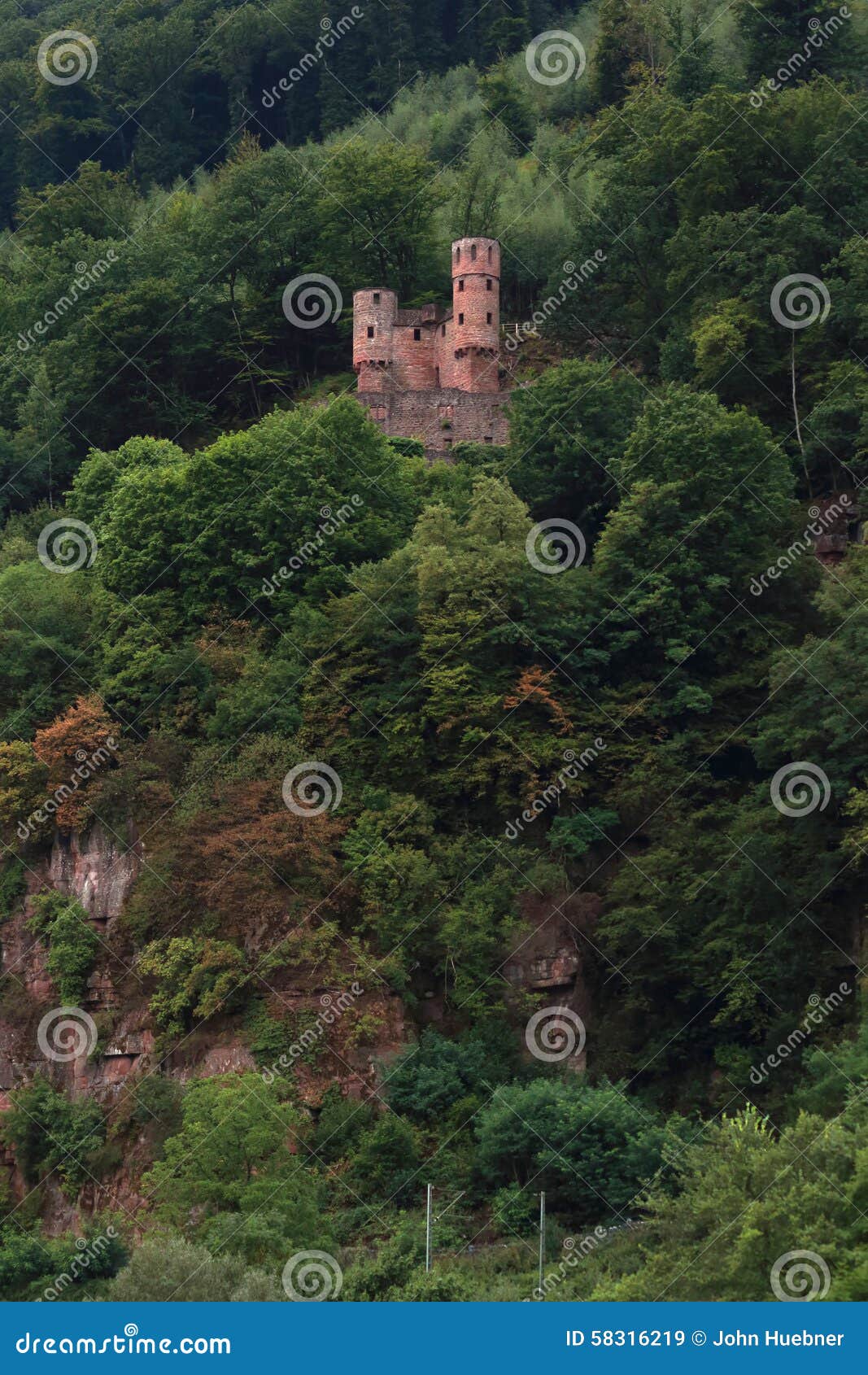 Castle on a Hillside stock image. Image of height, ancient - 58316219