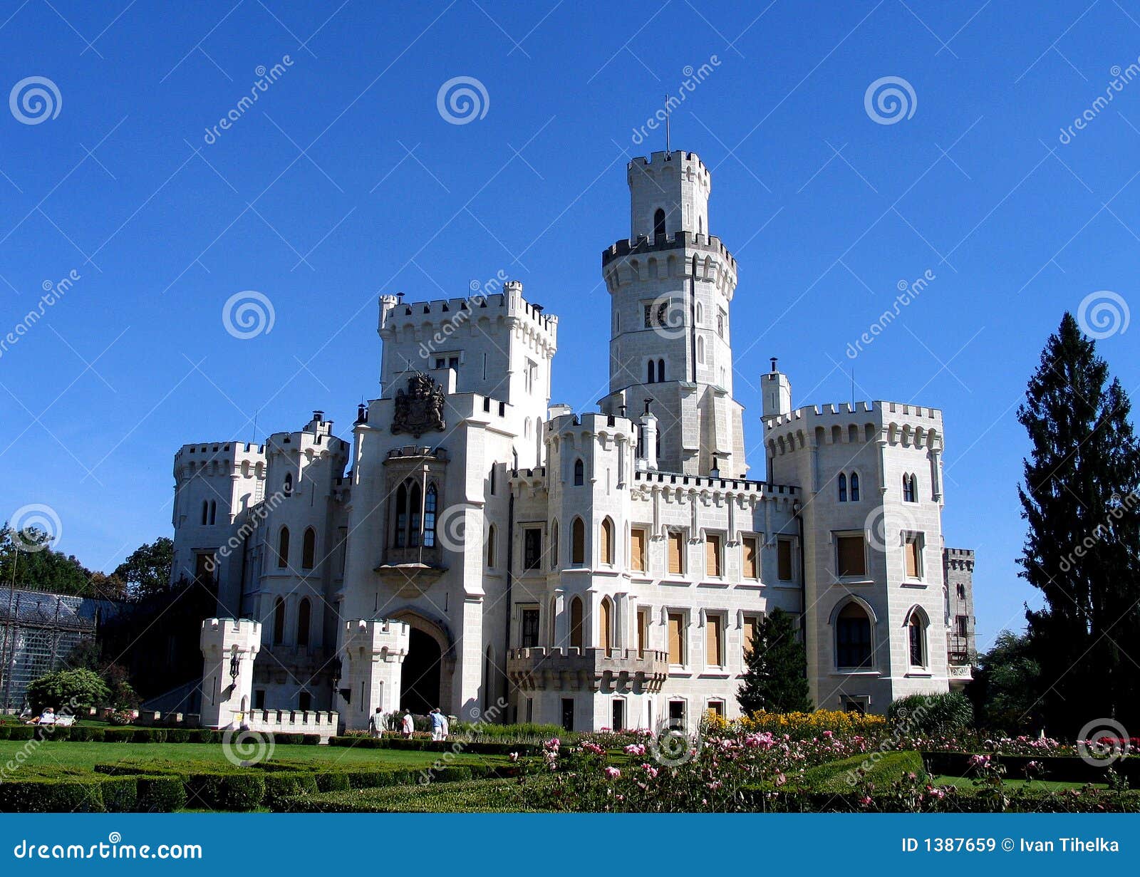 Castle Hluboka stock image. Image of grass, park, lawn - 1387659