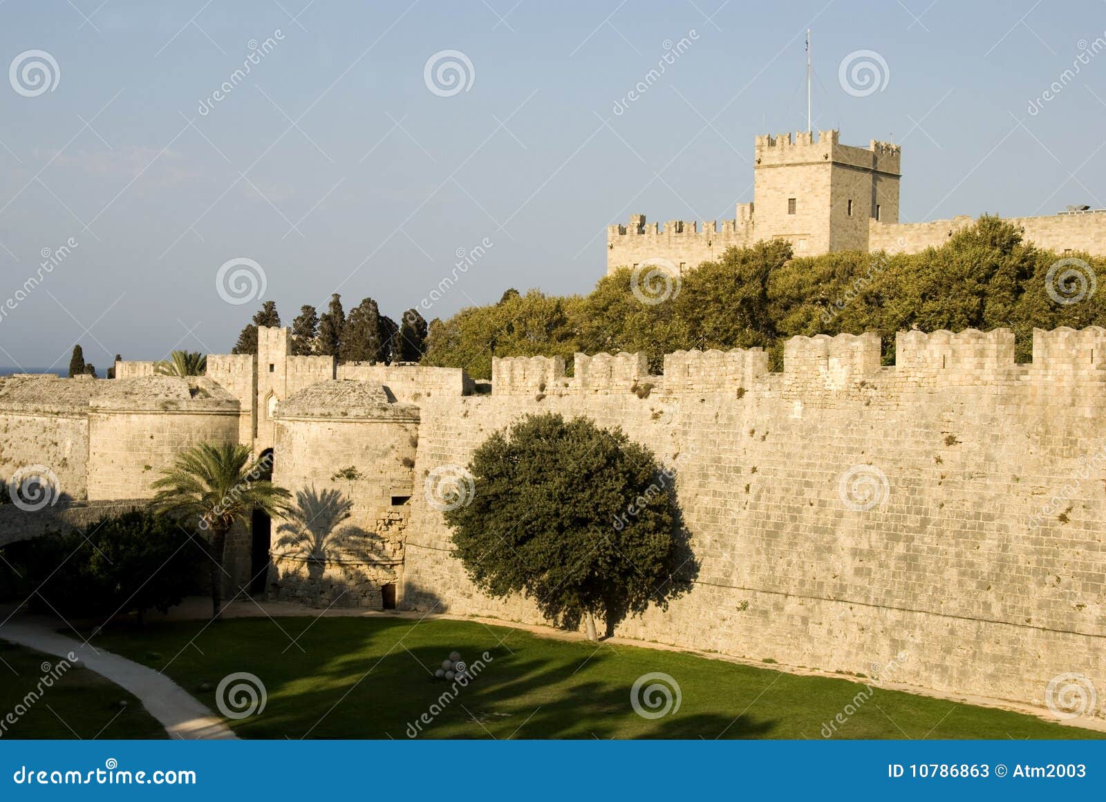 Castle of Hospitallers - Rhodes Stock Image - Image of historic, greece ...