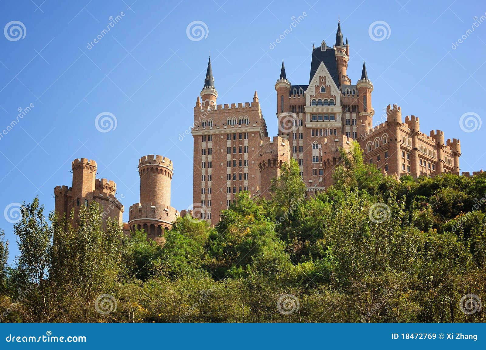 Castle hotel Dalian City stock image. Image of dalian - 18472769