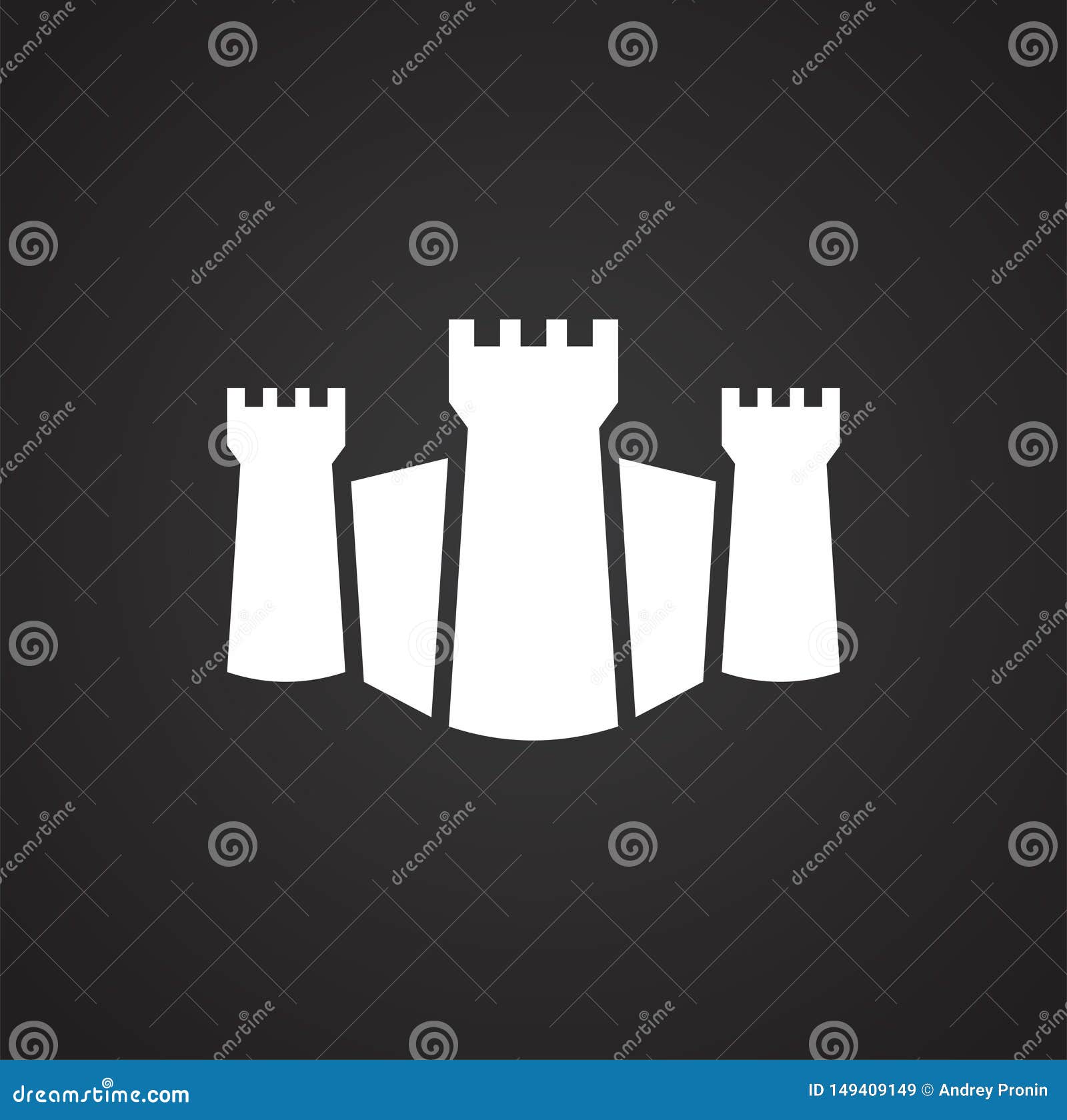 Castle Icon on Background for Graphic and Web Design. Simple ...