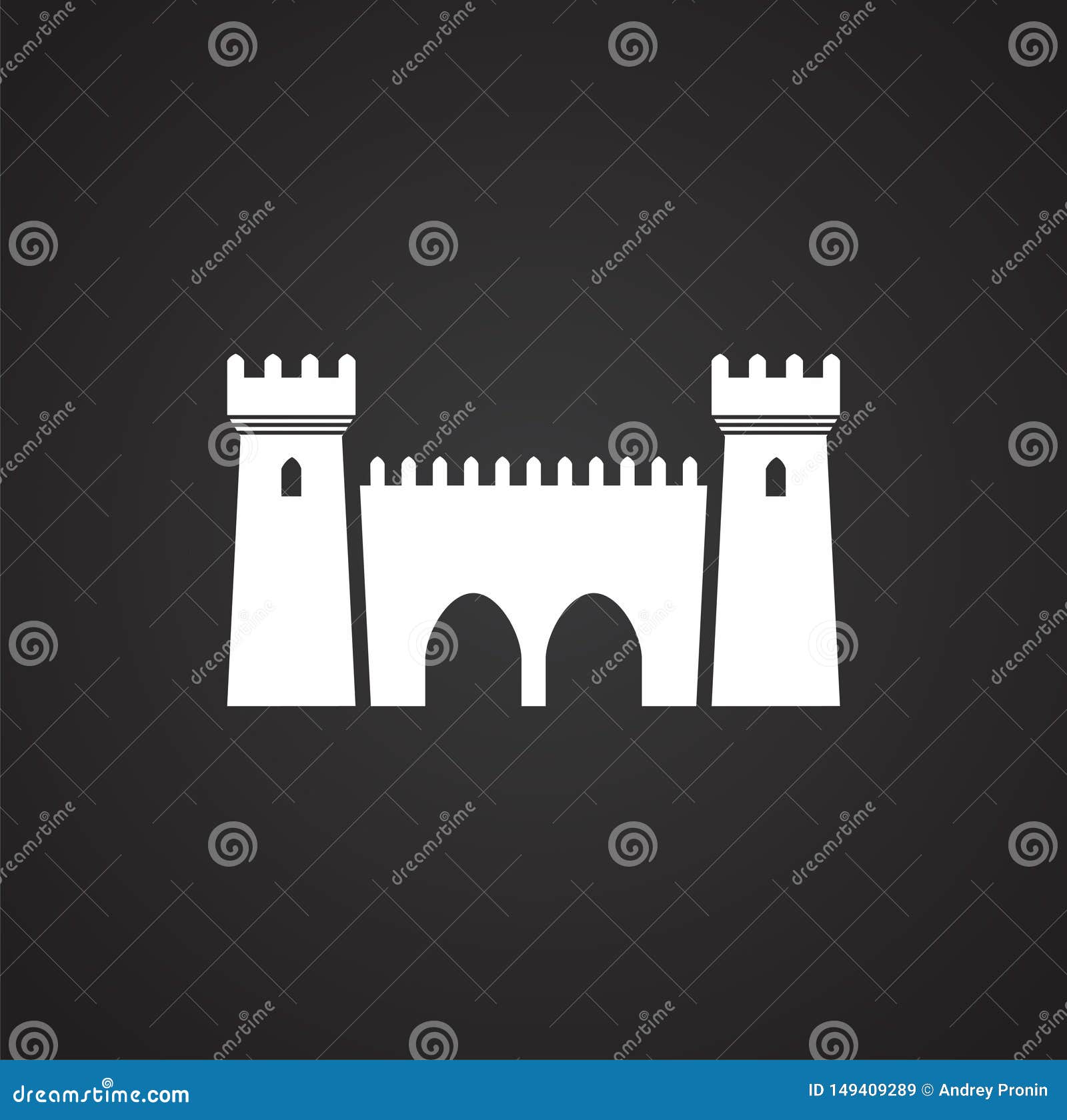 Castle Icon on Background for Graphic and Web Design. Simple ...