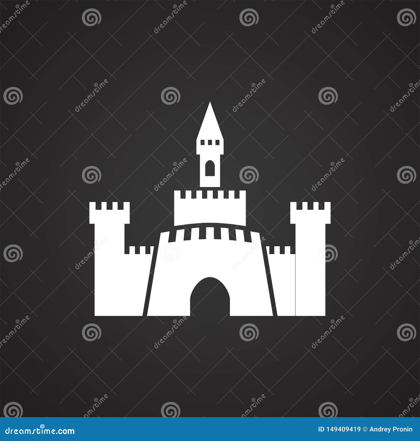 Castle Icon on Background for Graphic and Web Design. Simple ...
