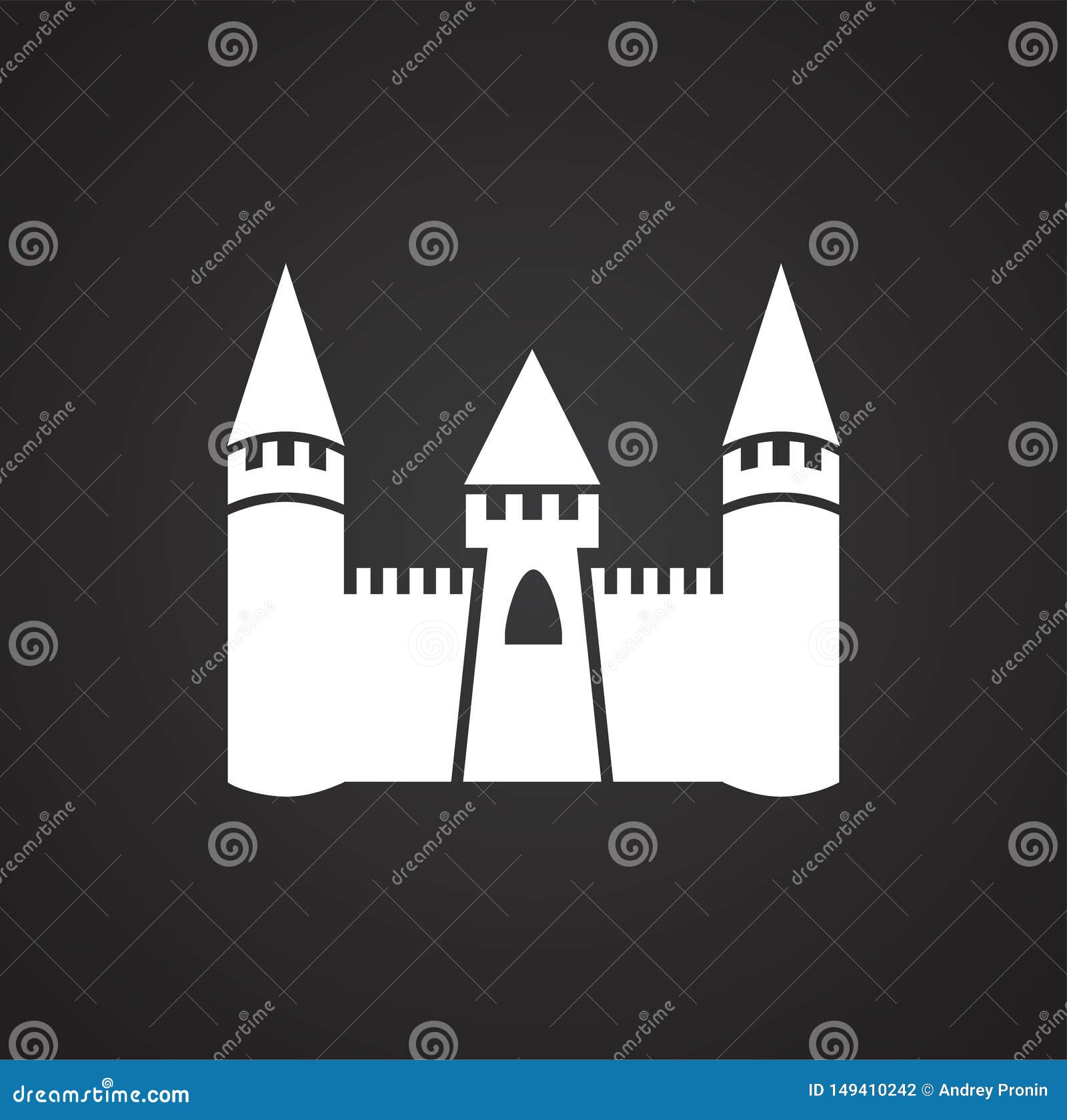 Castle Icon on Background for Graphic and Web Design. Simple ...