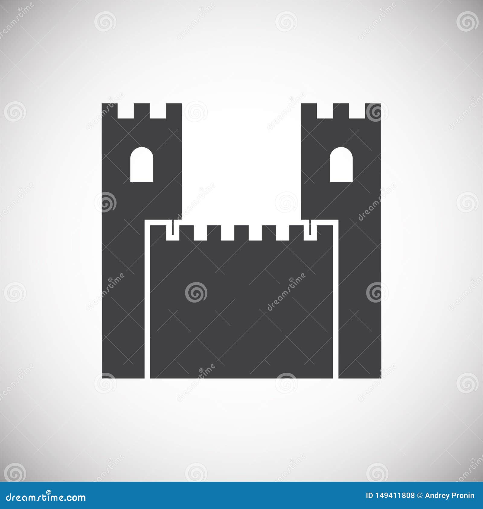 Castle Icon on Background for Graphic and Web Design. Simple ...