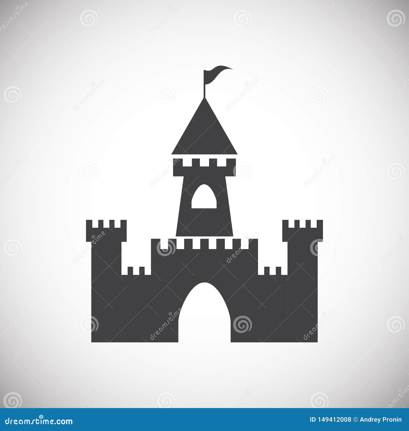 Castle Icon on Background for Graphic and Web Design. Simple ...