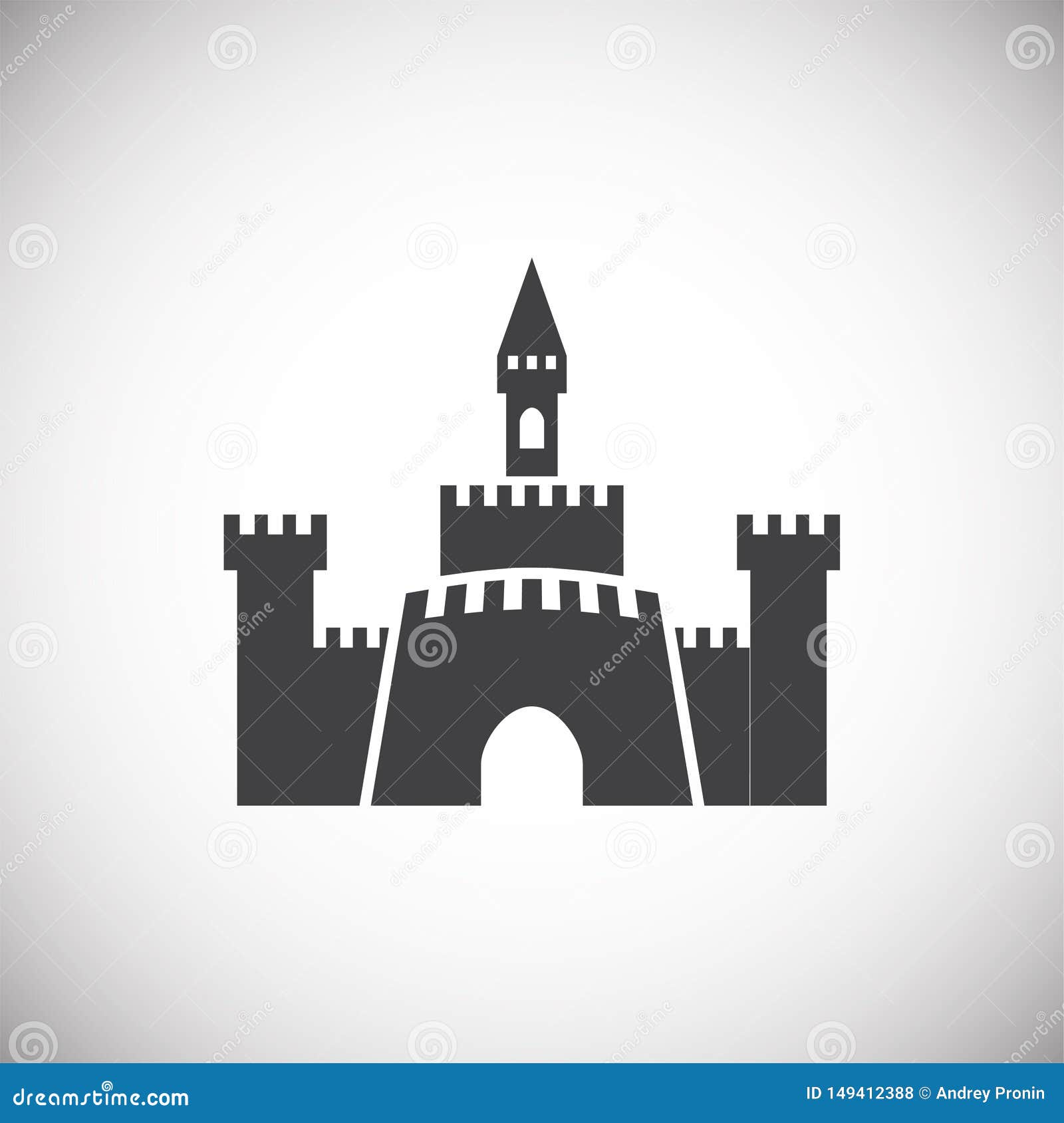 Castle Icon on Background for Graphic and Web Design. Simple ...