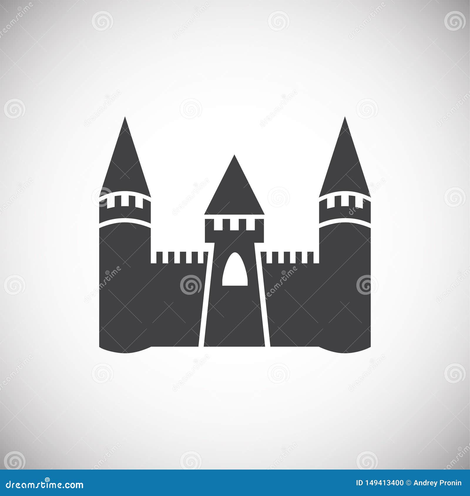 Castle Icon on Background for Graphic and Web Design. Simple ...