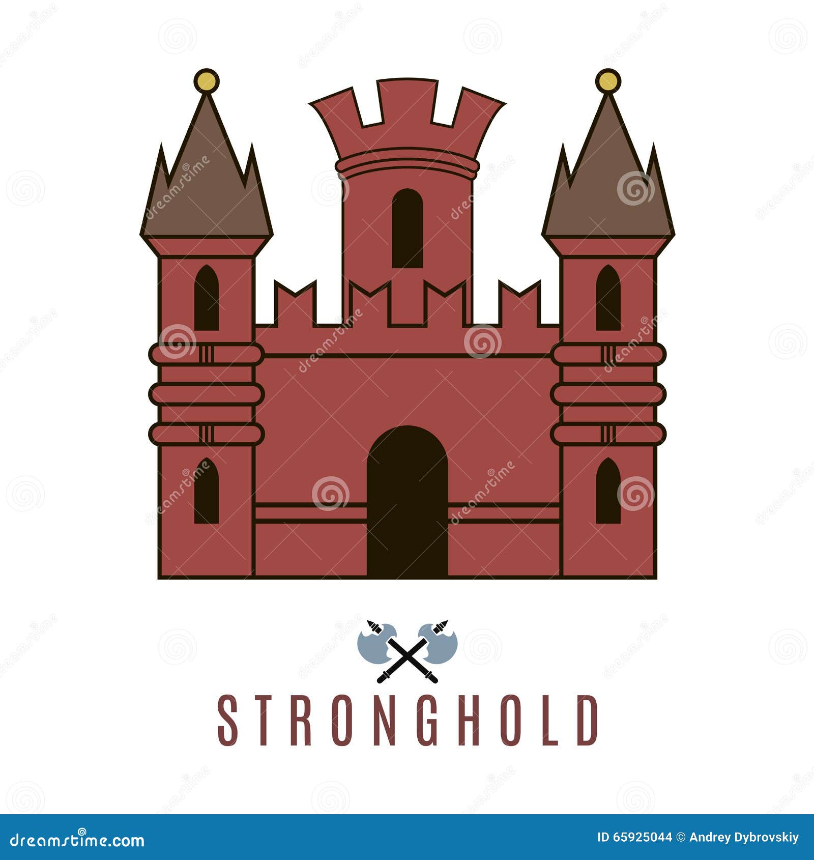Castle icon stock vector. Illustration of symbol, flat - 65925044