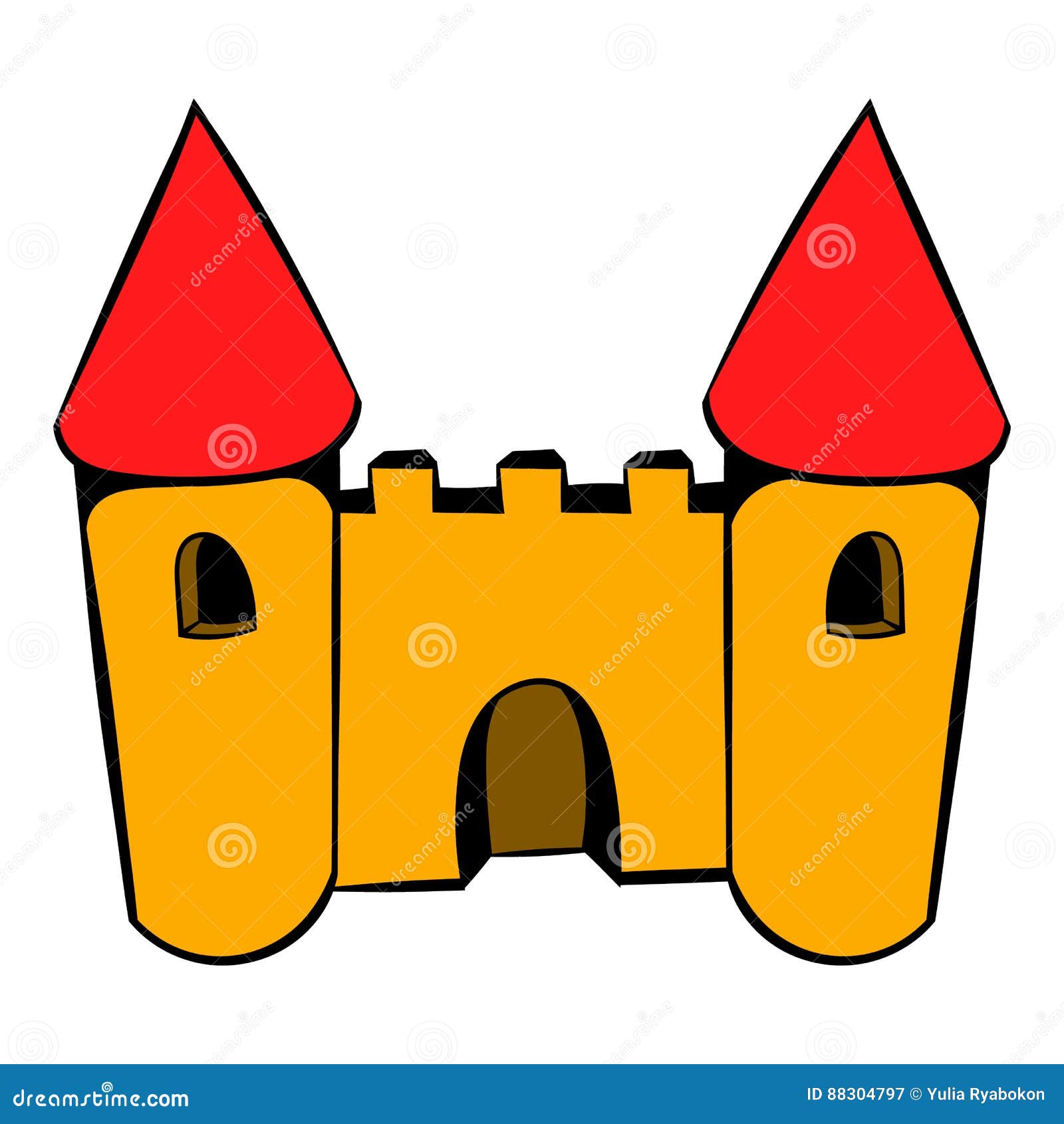 Castle icon, icon cartoon stock vector. Illustration of history - 88304797