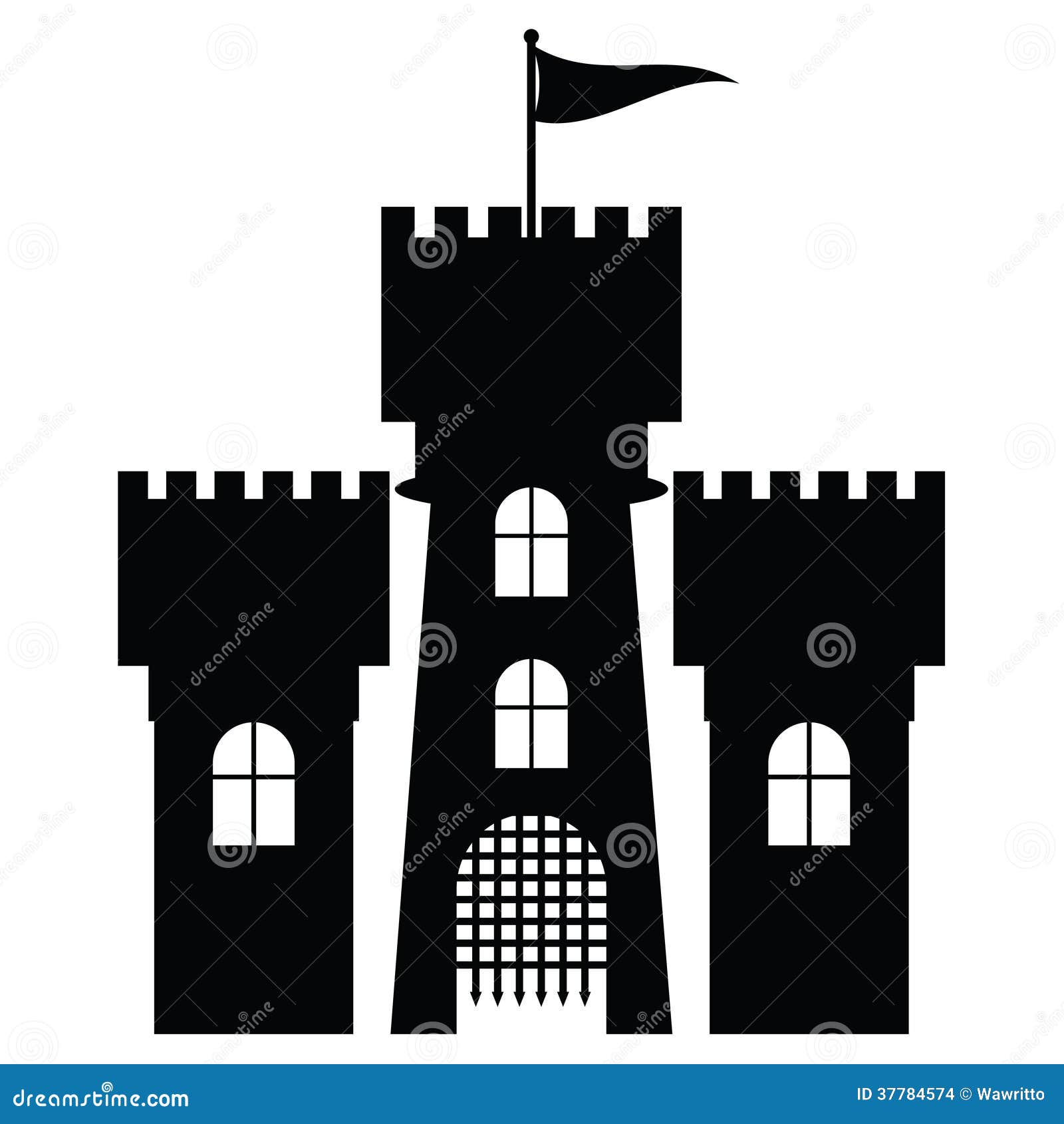 Castle icon isolated, stock vector. Illustration of gothic - 37784574