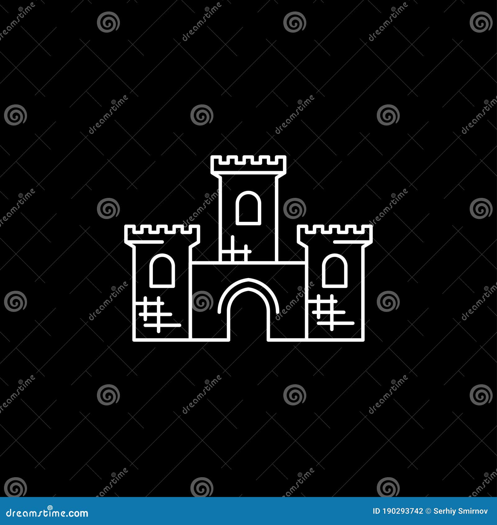 Castle Icon. Castle Tower Icon or Symbol. Vector Illustration Stock ...