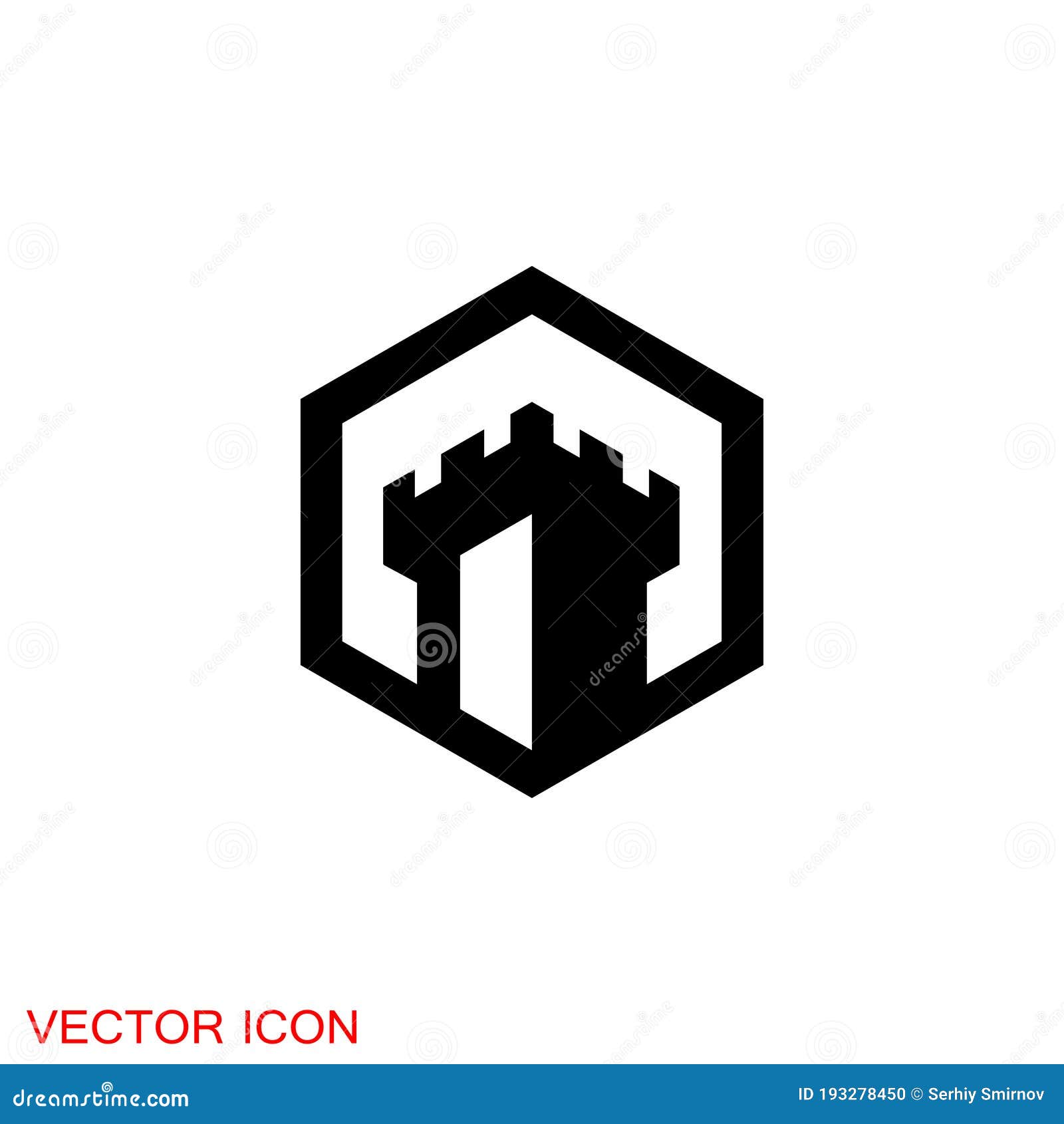 Castle Icon. Castle Tower Icon or Symbol. Vector Illustration Stock ...