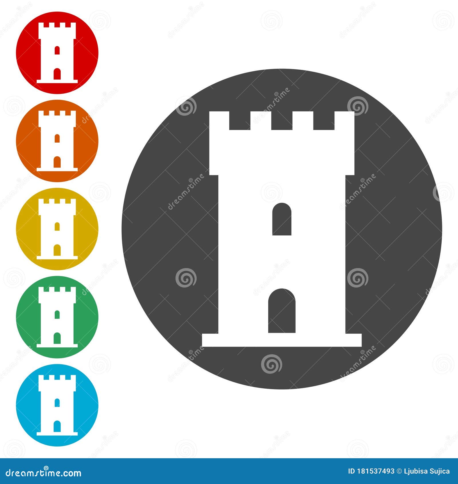 Castle Icon, Vector Castle Icon Stock Vector - Illustration of ...