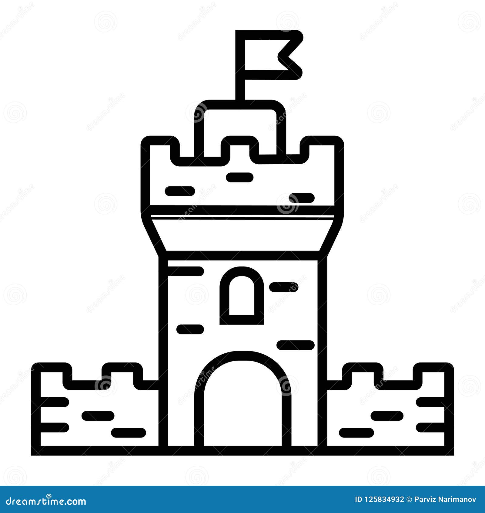 Castle Icon vector stock vector. Illustration of chateaux - 125834932
