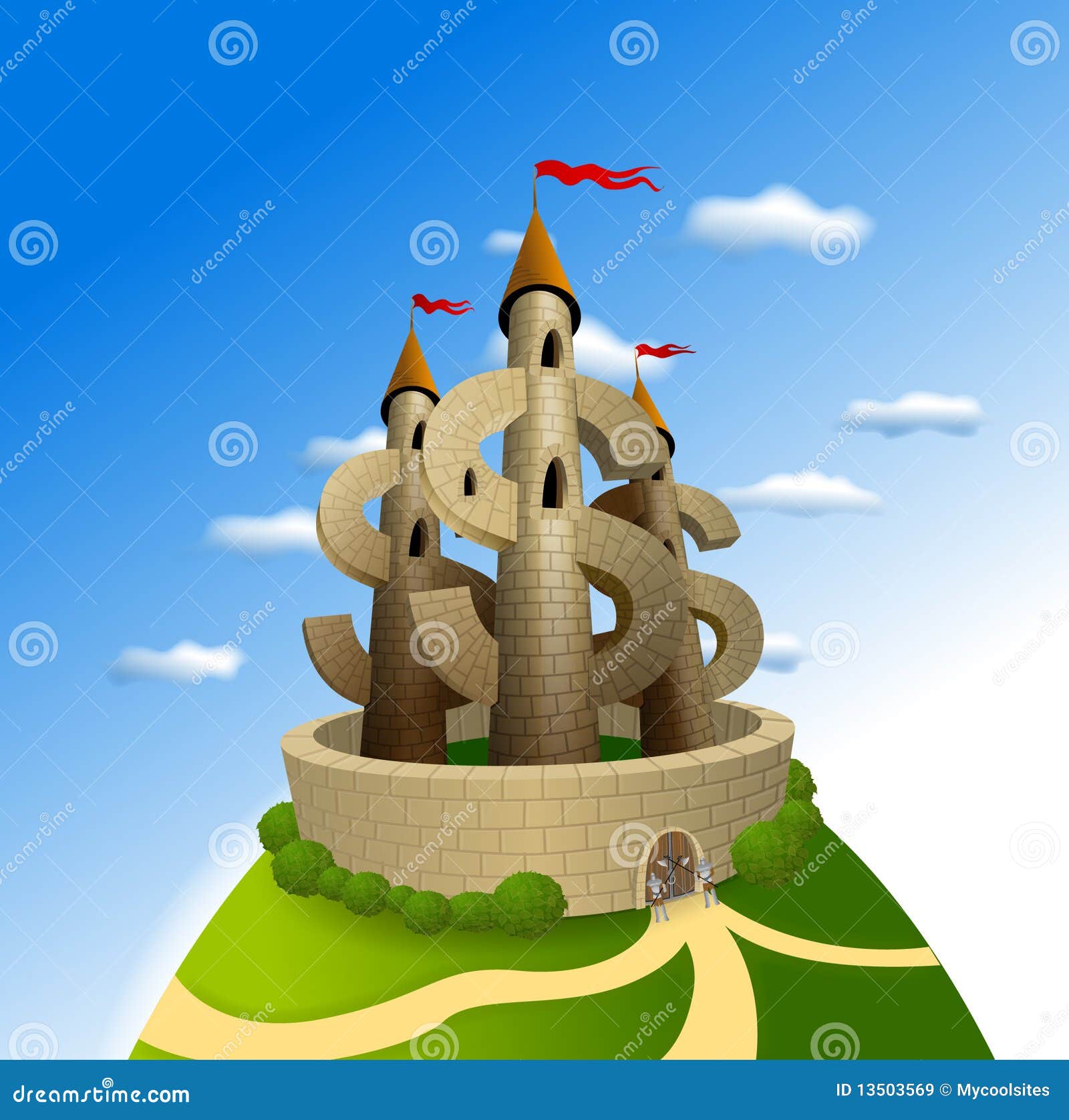 Castle Illustration stock illustration. Illustration of building - 13503569