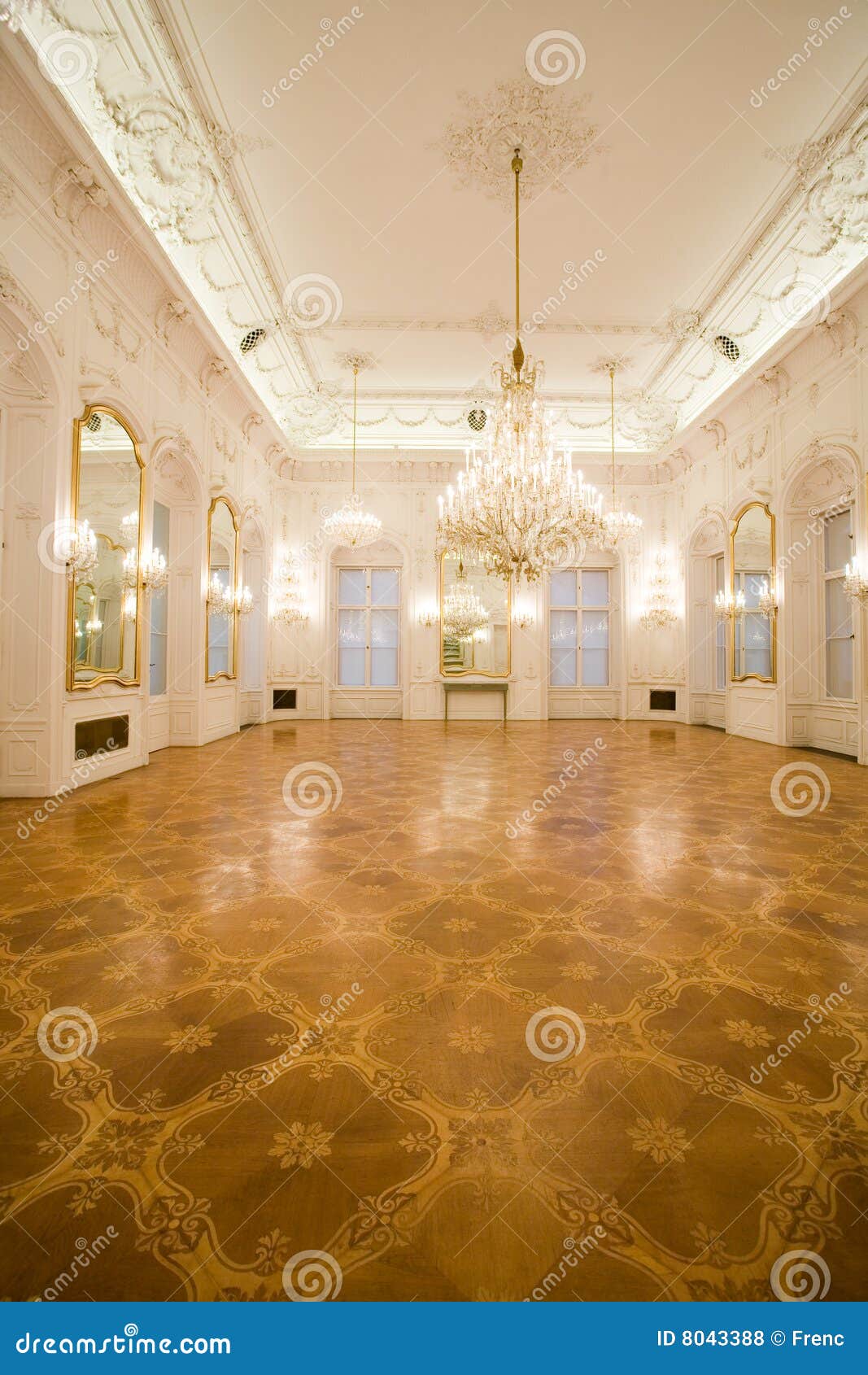 Castle Interior, Mirror Room Stock Photo - Image of historical, antique ...