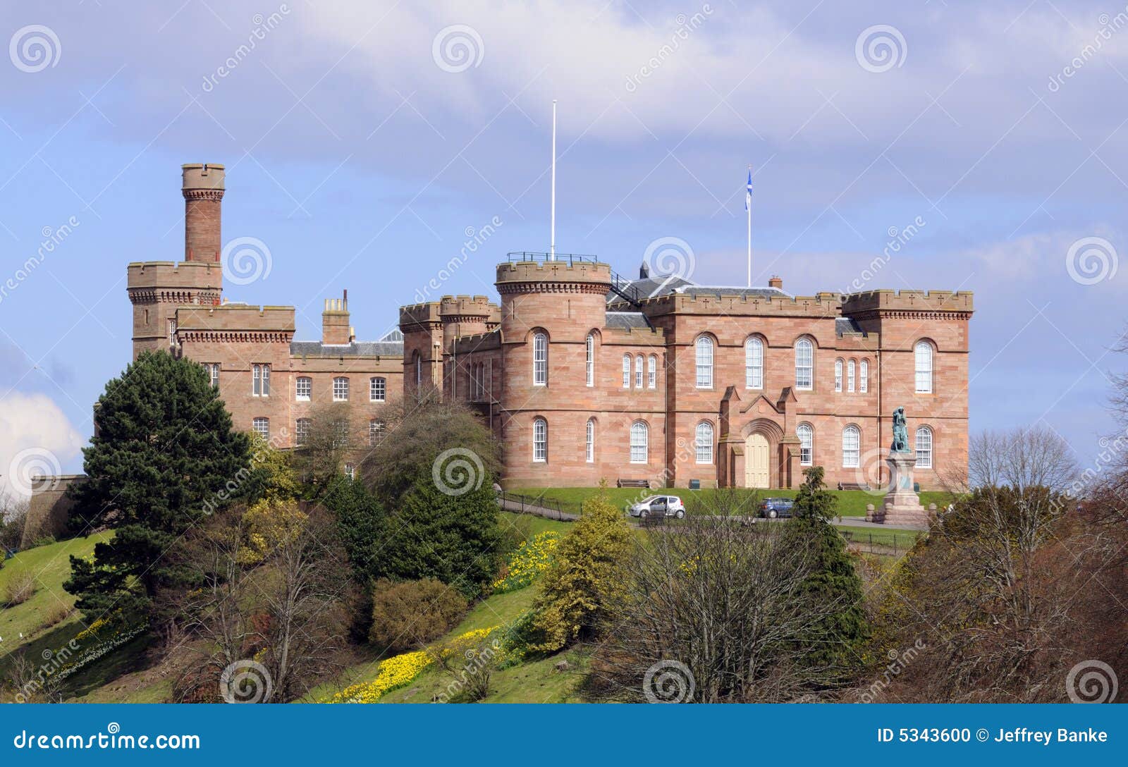 Castle at Inverness in Scotland Stock Photo - Image of windows ...
