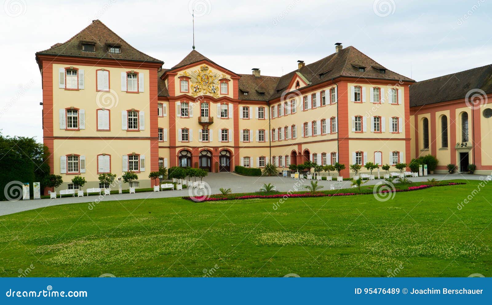 Castle on the Island of Mainau in Germany. Stock Image - Image of ...