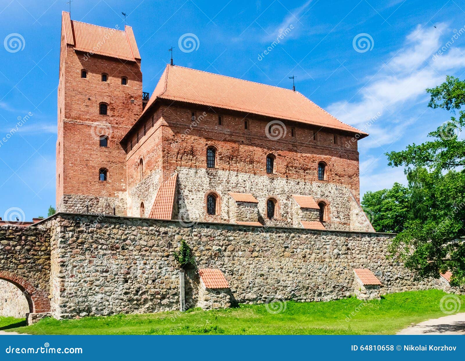 The Castle on the Island. Trakai Stock Photo - Image of fort, history ...