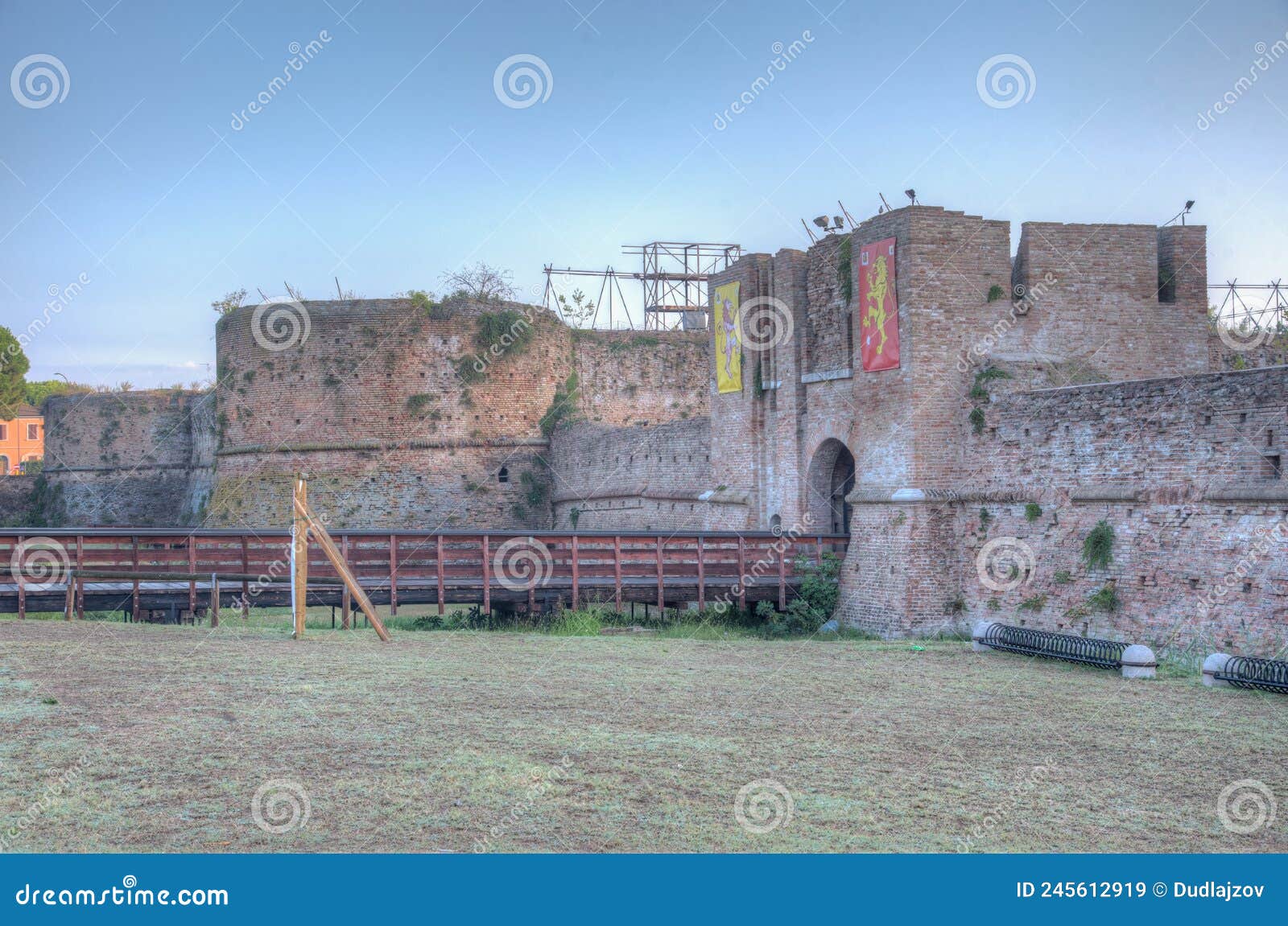 Castle in Italian Town Ravenna Stock Image - Image of architecture ...