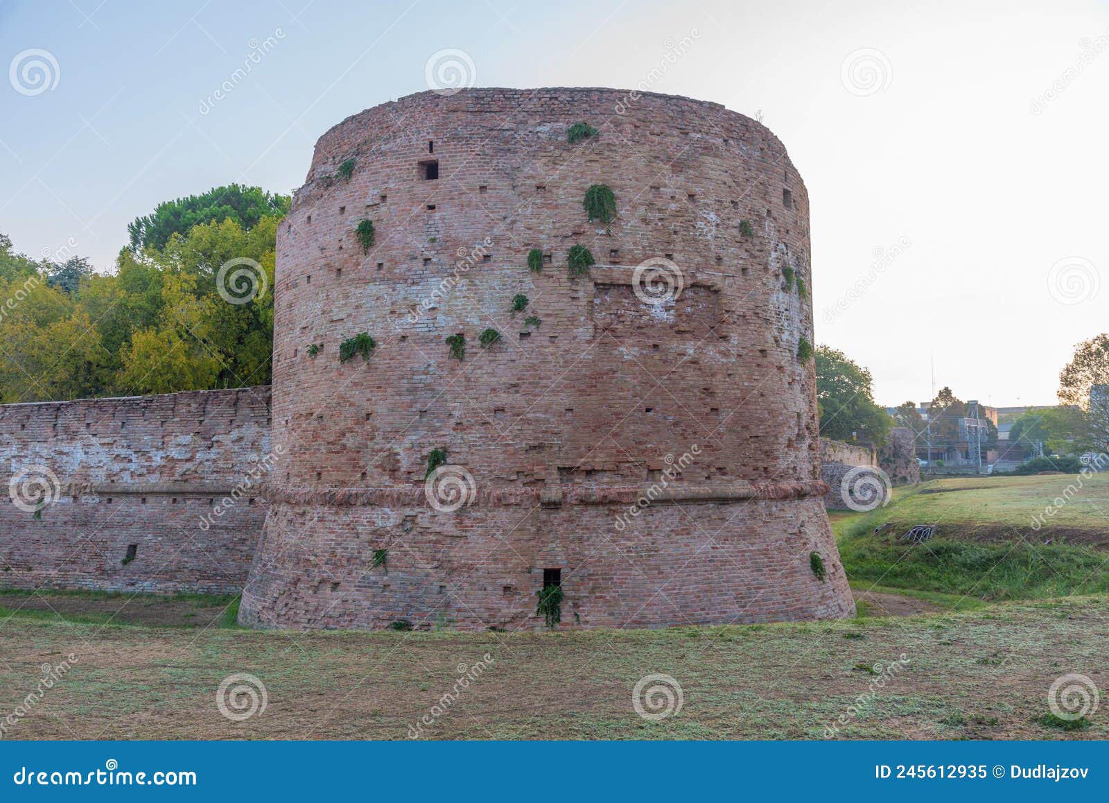 Castle in Italian Town Ravenna Stock Image - Image of fortification ...