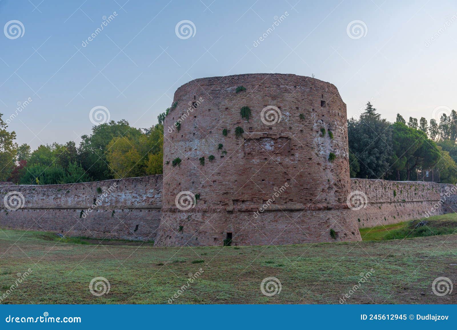 Castle in Italian Town Ravenna Stock Image - Image of fortress ...