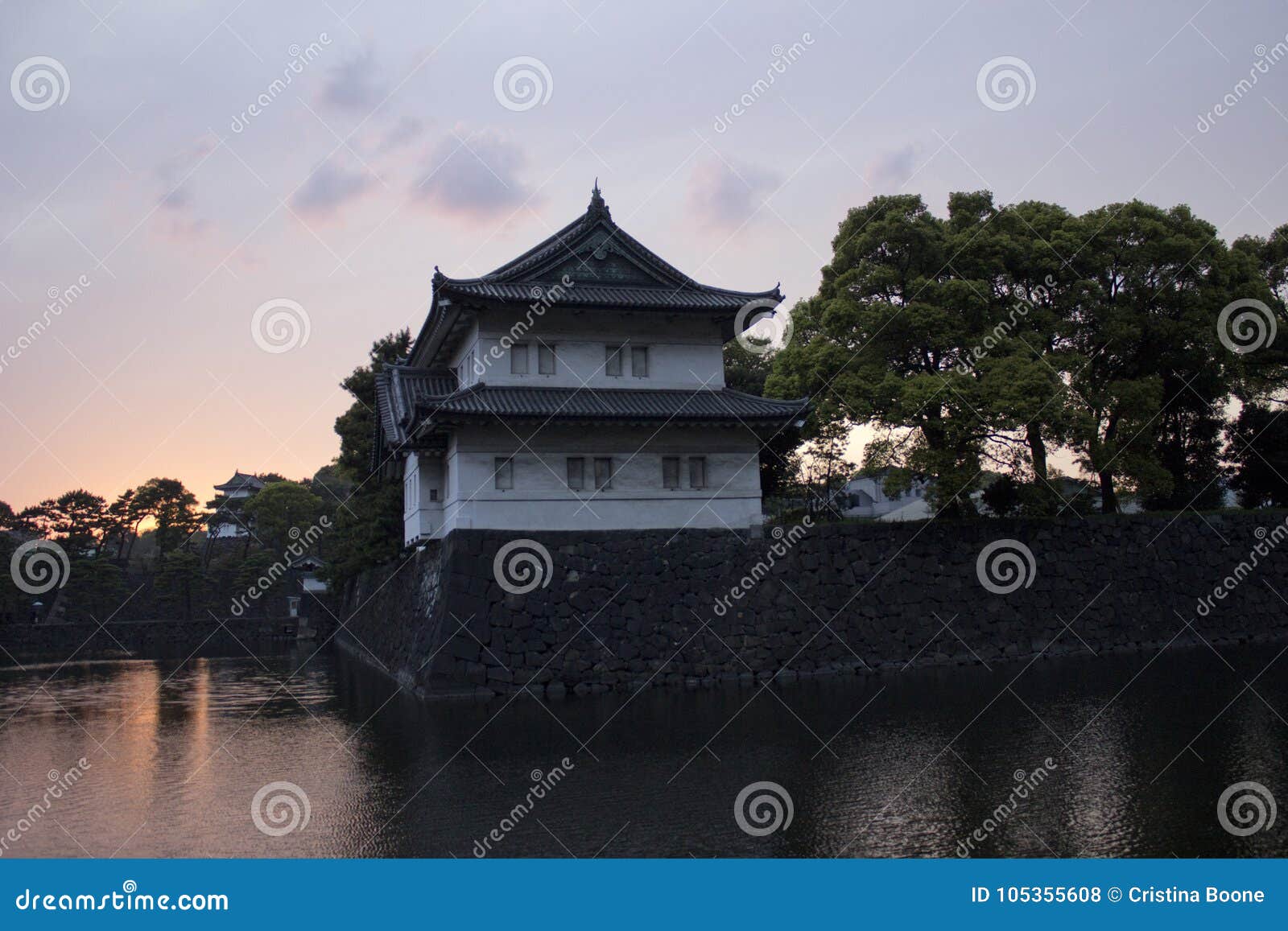 Tokyo Castle during a Sunset Editorial Stock Photo - Image of history ...