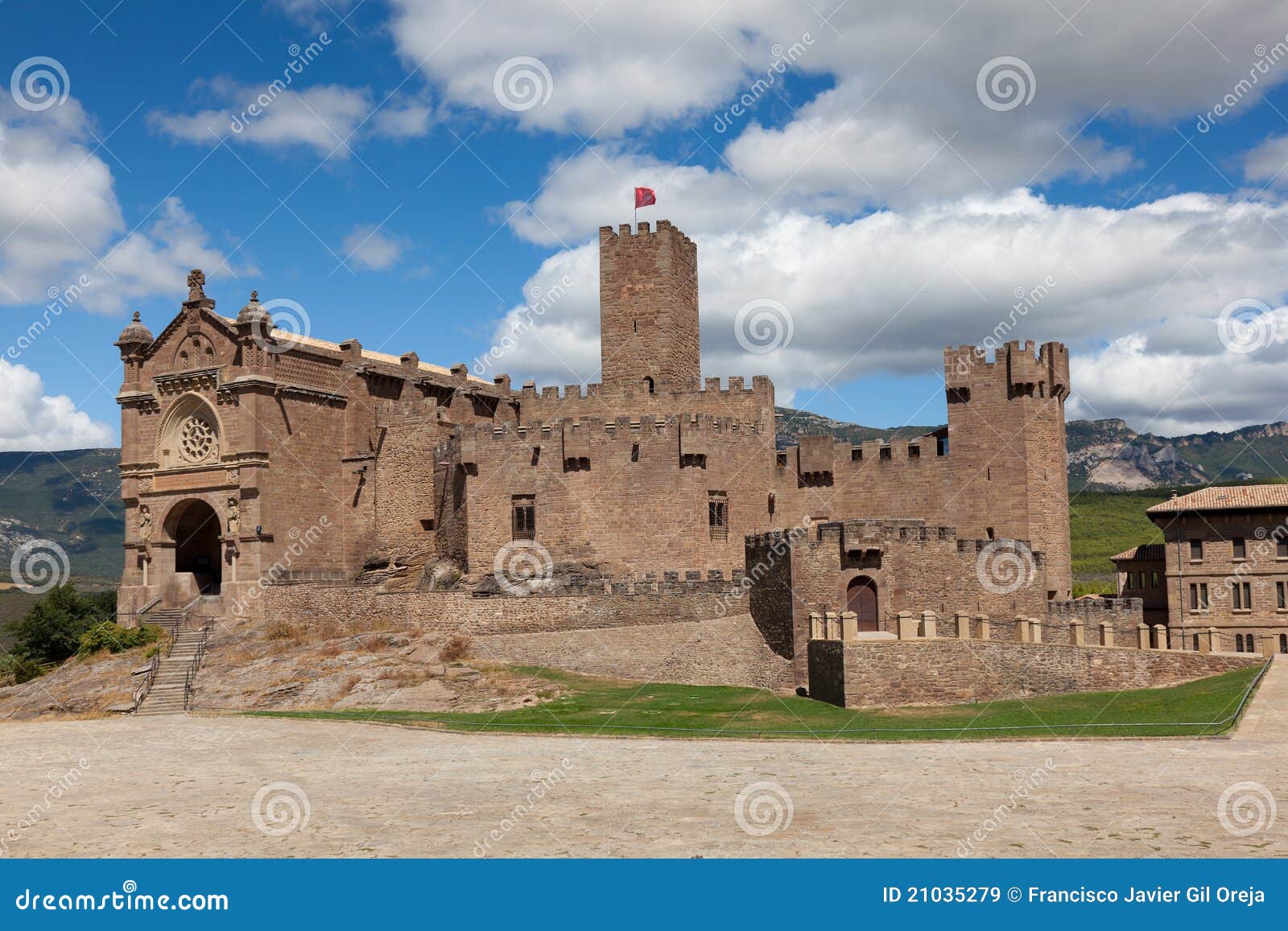 Castle of Javier stock image. Image of defensive, tower - 21035279