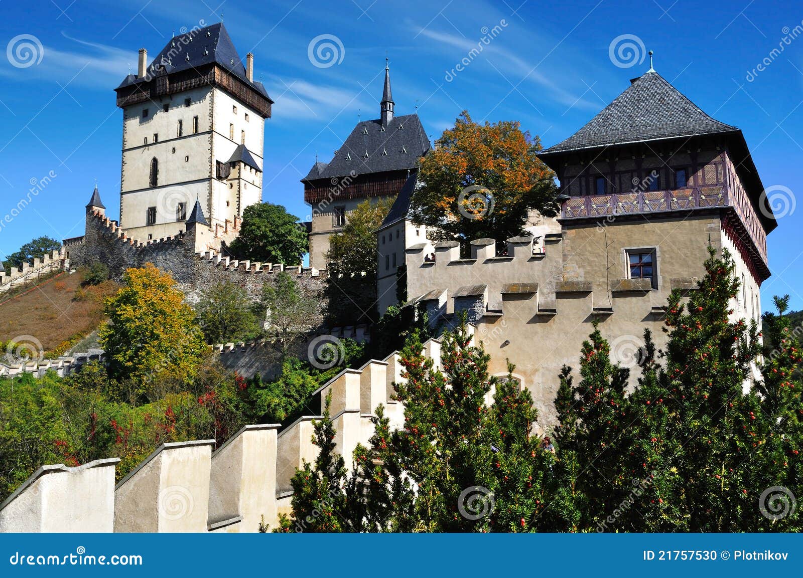 Castle Karlstejn. Czech Republic Stock Photo - Image of bohemia ...