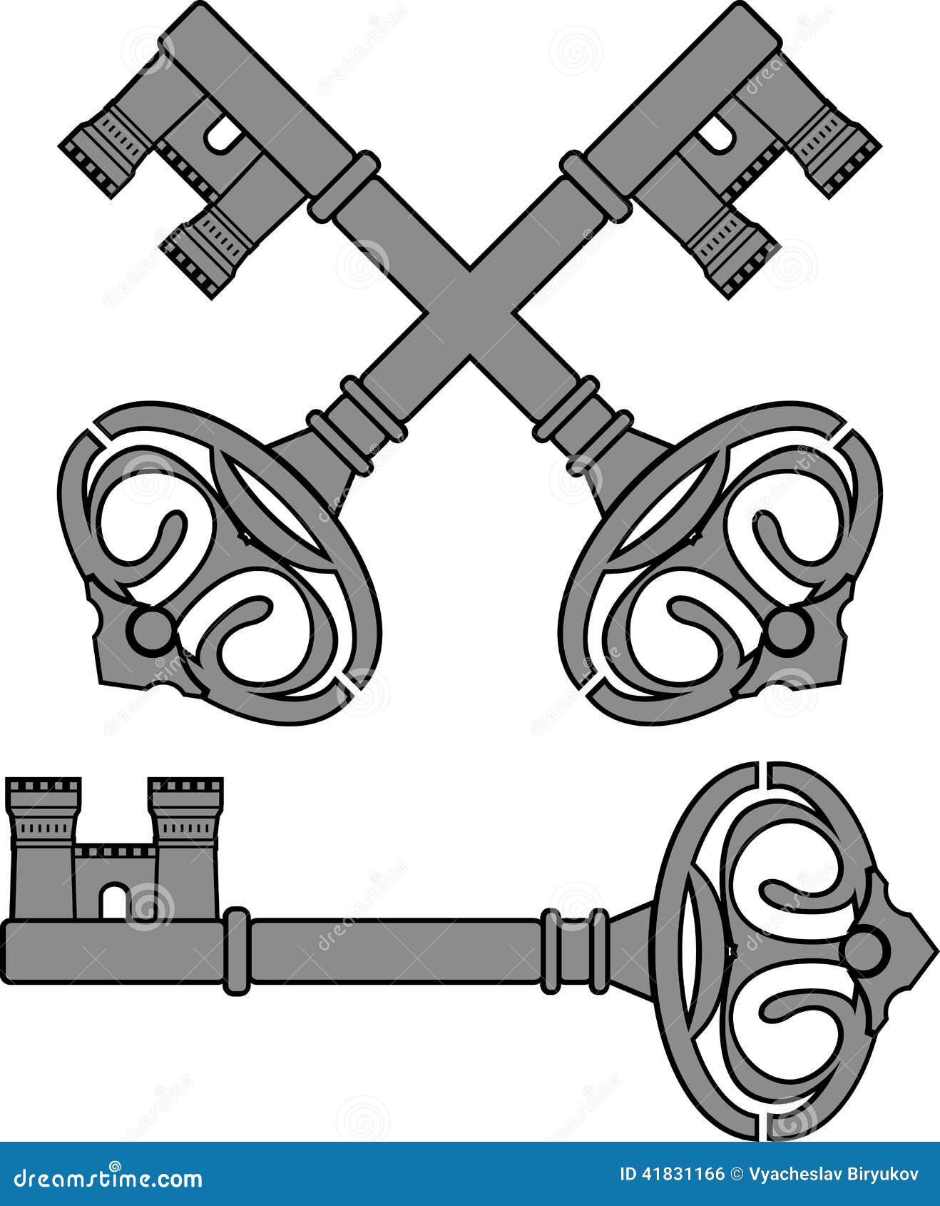 Castle key stock vector. Illustration of vector, elegance - 41831166