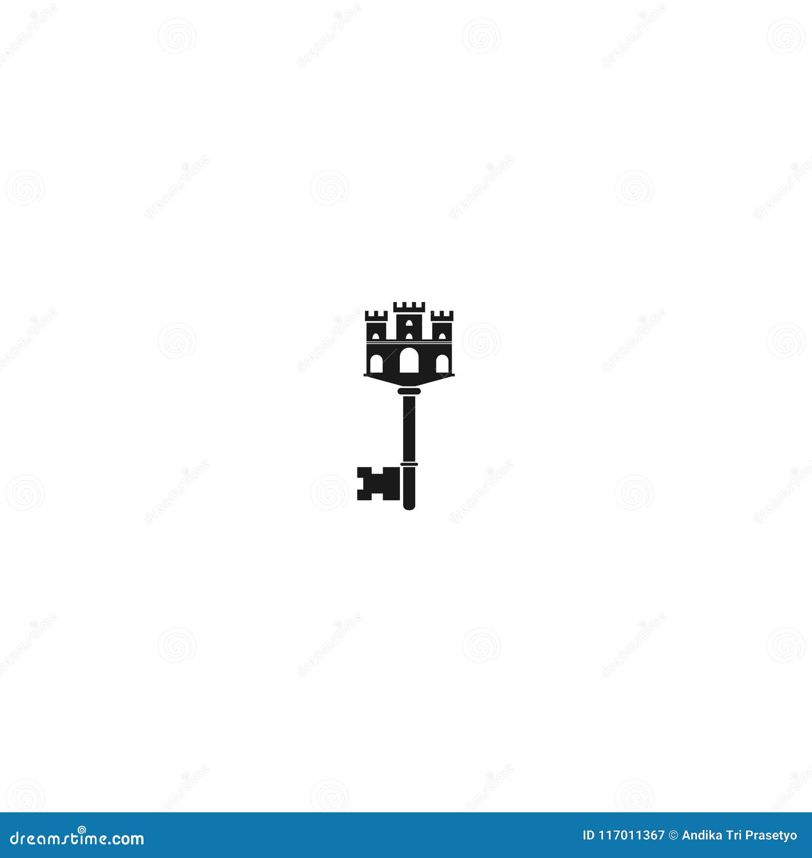Castle and key logo design stock illustration. Illustration of sign ...