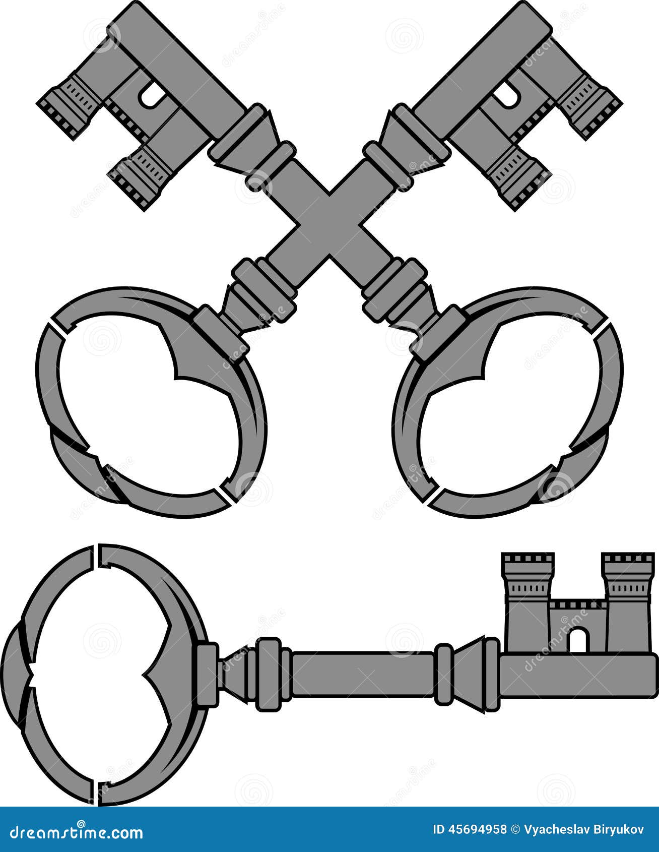 Castle key stock vector. Illustration of architecture - 45694958