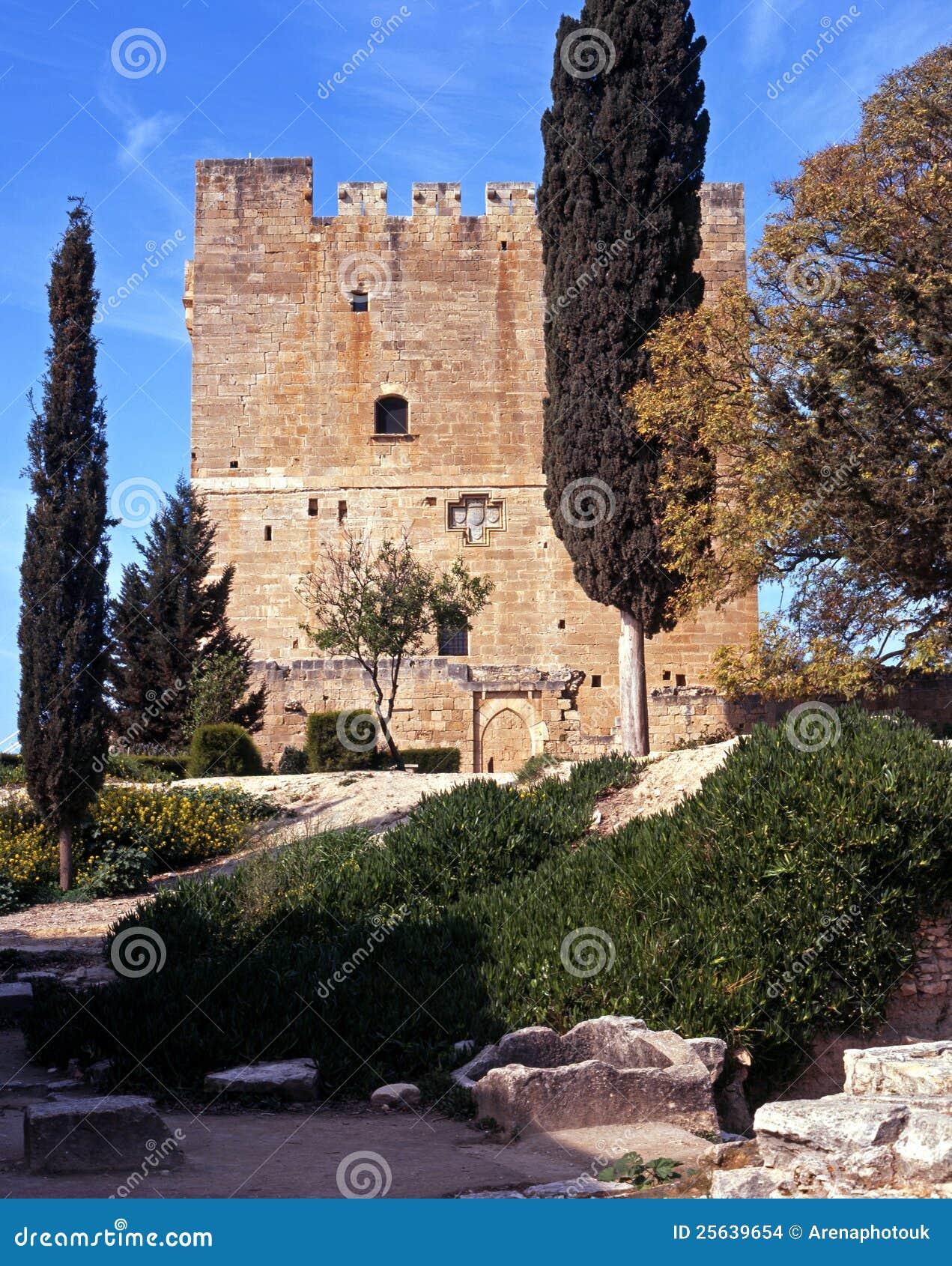 Castle, Kolossi, Cyprus stock photo. Image of castle - 25639654