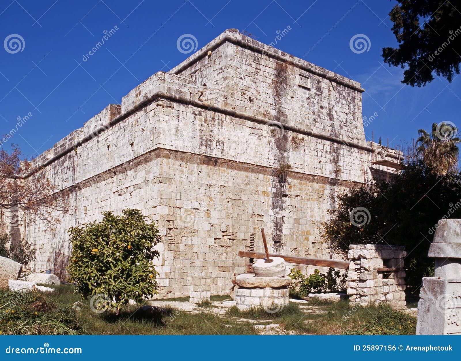 Castle, Kolossi, Cyprus stock photo. Image of outside - 25897156