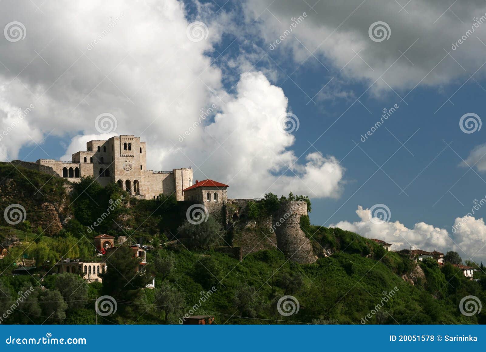 Castle in Kruje, Albania stock photo. Image of historical - 20051578
