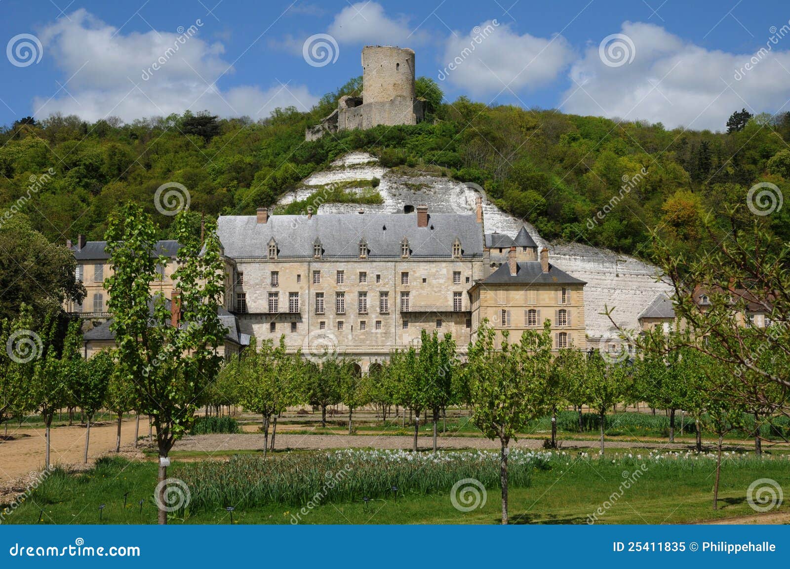 The Castle of La Roche Guyon Stock Image - Image of garden, roche: 25411835