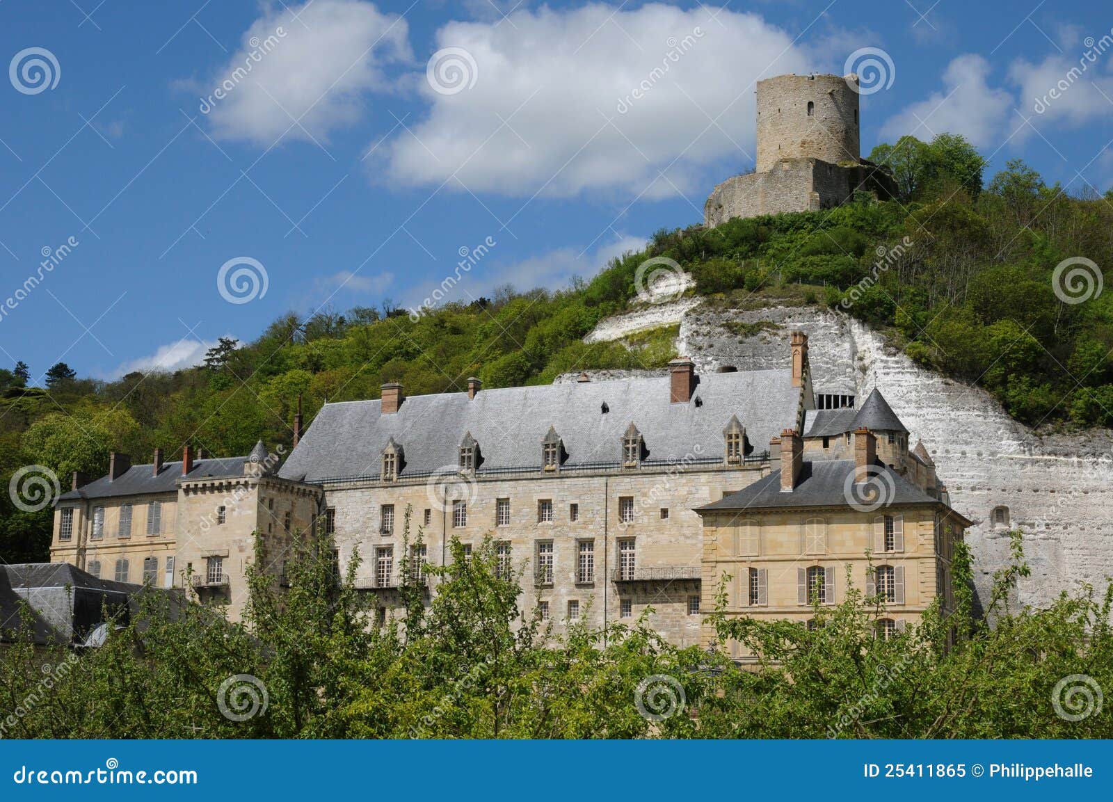 The Castle of La Roche Guyon Stock Image - Image of oise, architecture ...