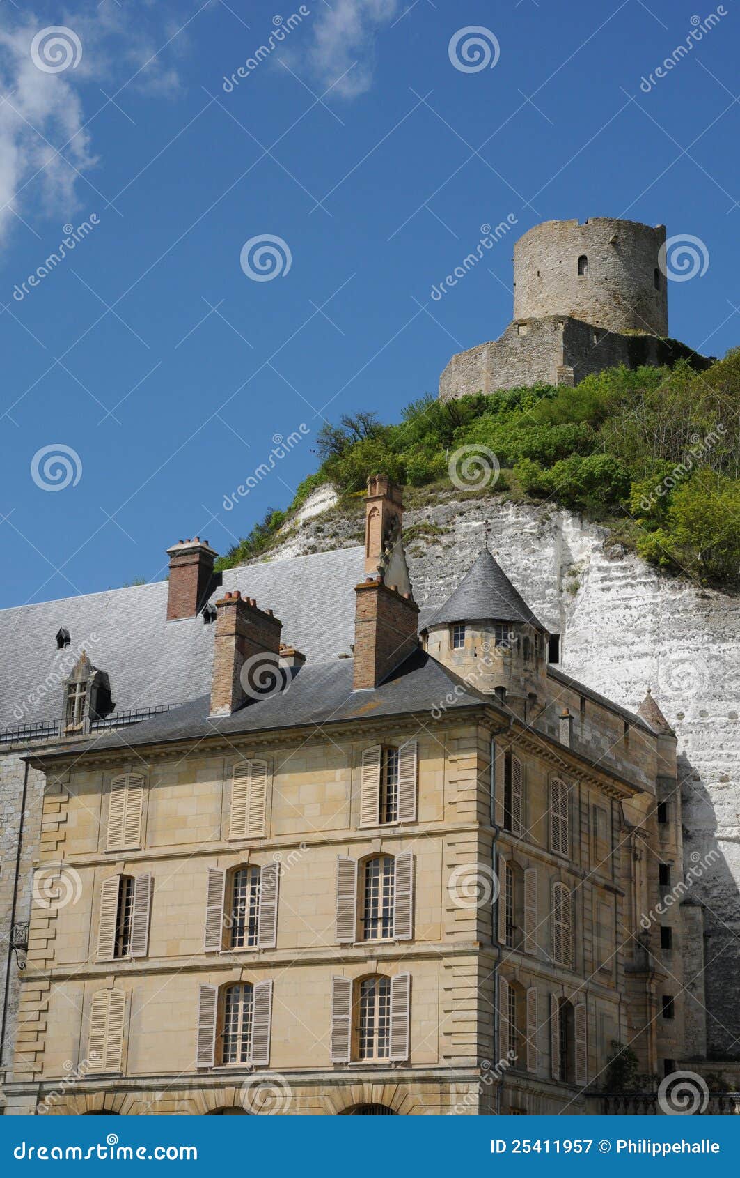 The Castle of La Roche Guyon Stock Image - Image of touristy, oise ...