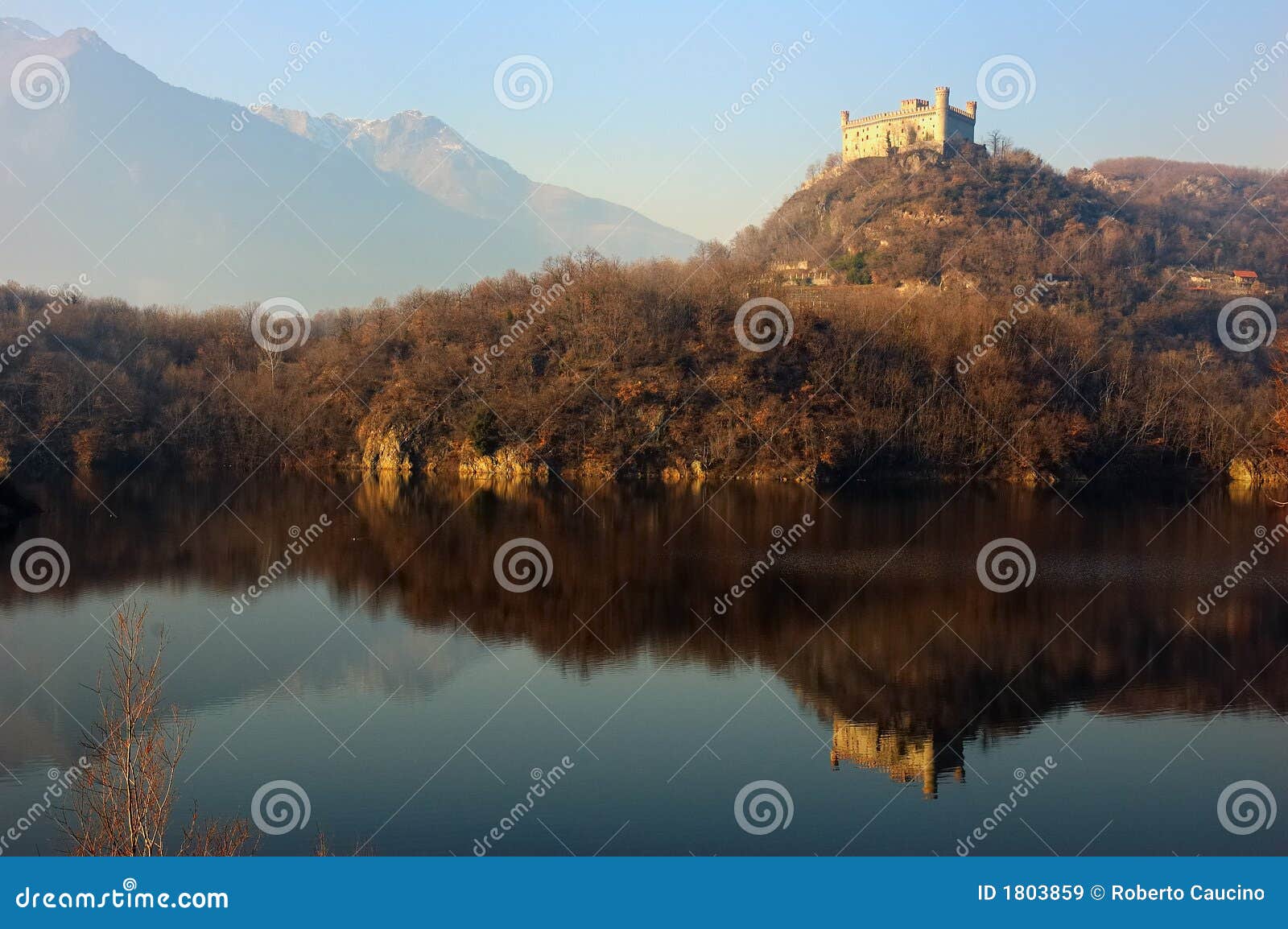 Castle lake stock image. Image of fall, next, building - 1803859