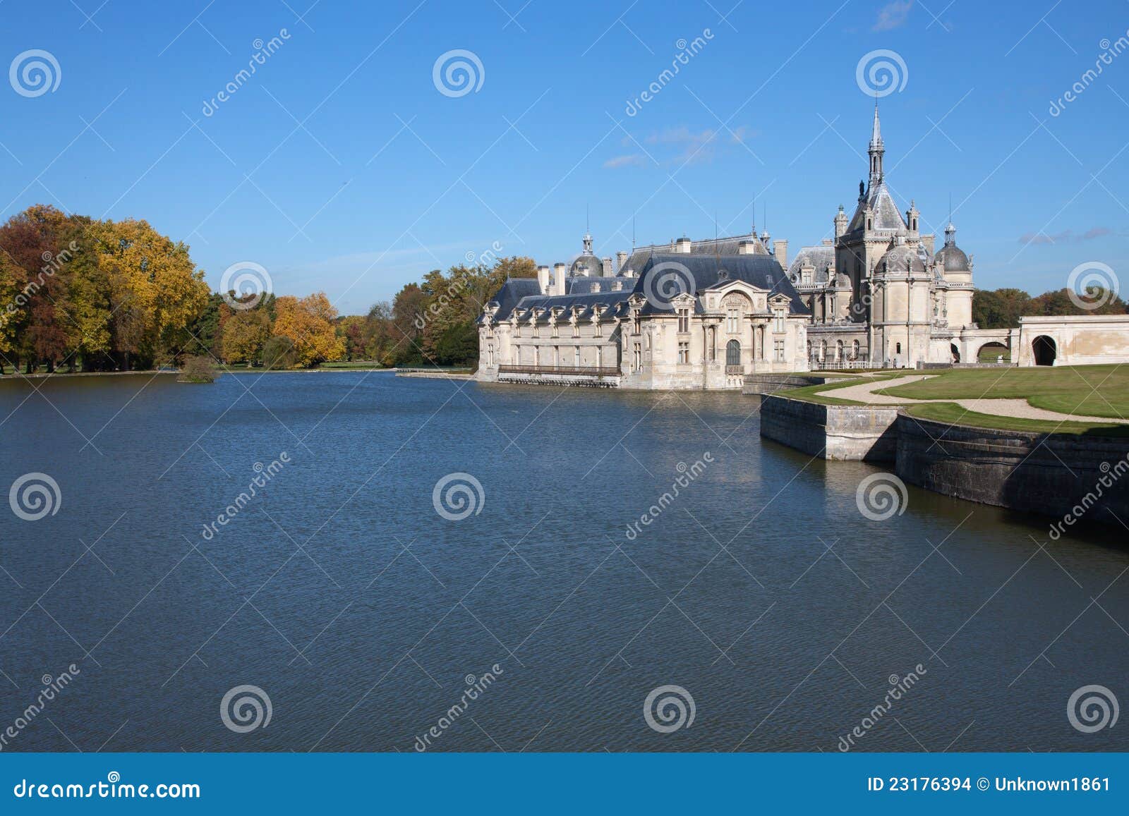 Castle by the lake stock photo. Image of plants, medieval - 23176394