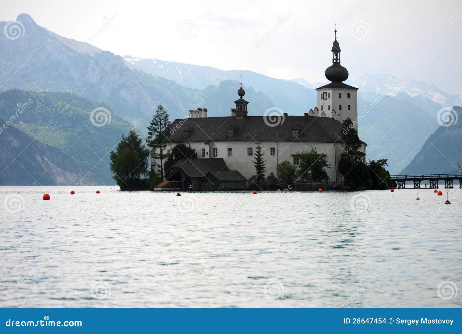 Castle on a lake stock photo. Image of nature, landscape - 28647454