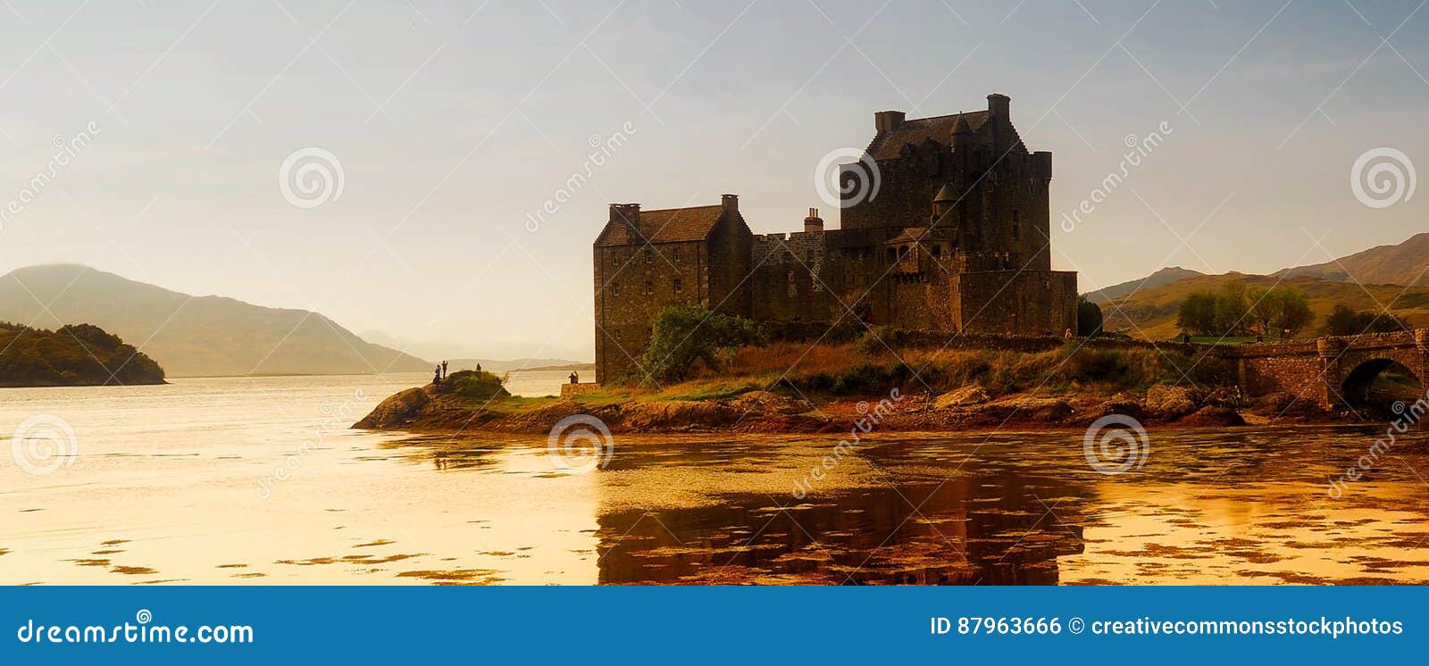 Castle On Lakefront At Dusk Picture. Image: 87963666