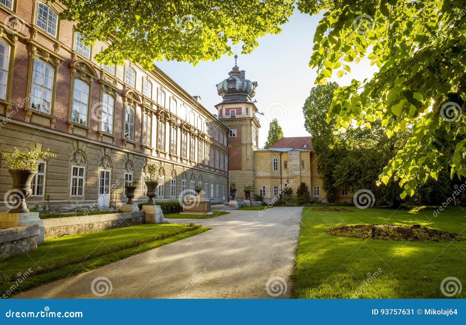Castle in Lancut, Poland stock image. Image of garden - 93757631