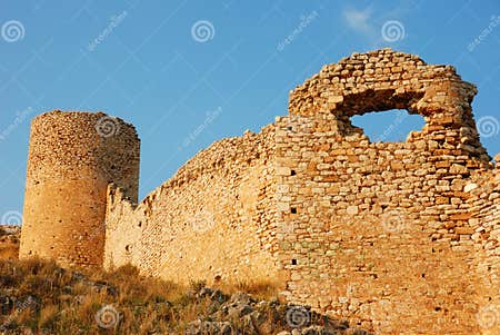 Castle of larisa, greece stock photo. Image of ruins, winter - 7389582