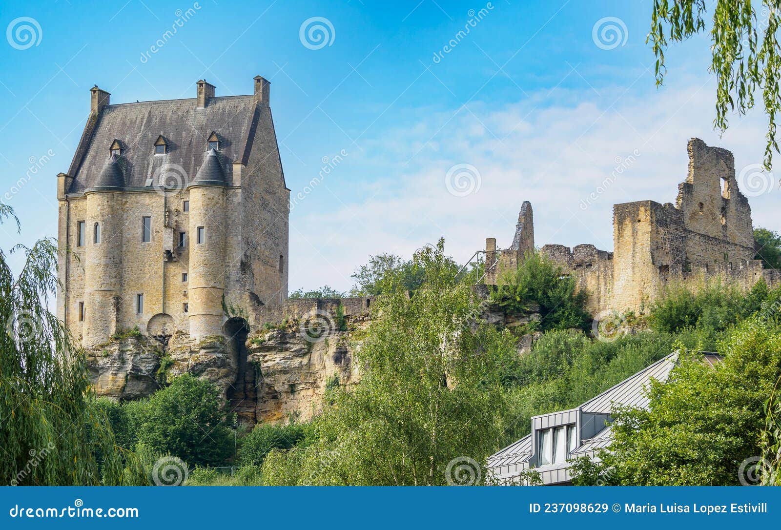 Castle of Larochette, Luxembourg Stock Image - Image of ancient ...