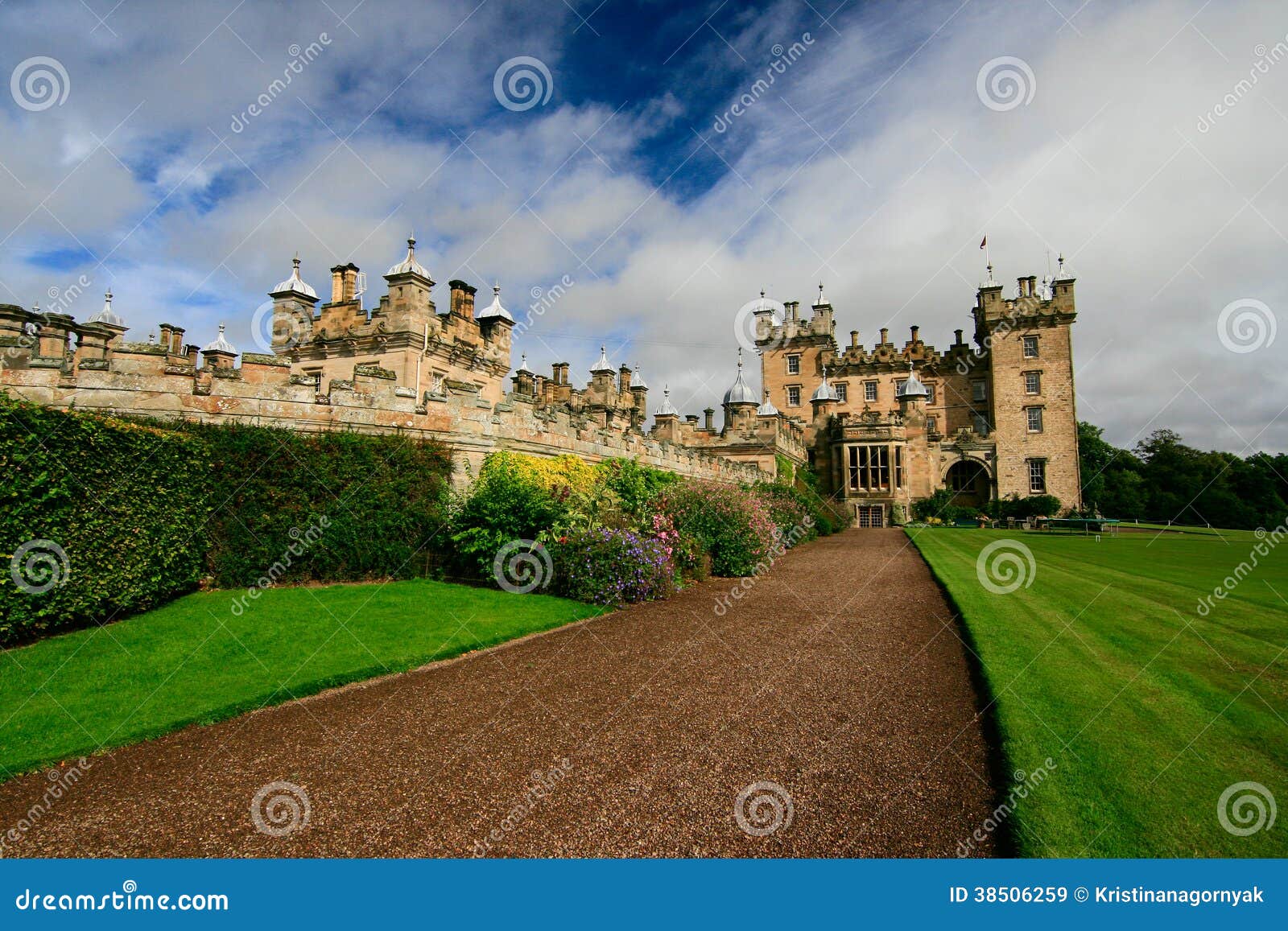 Castle with lawn stock image. Image of park, style, wide - 38506259