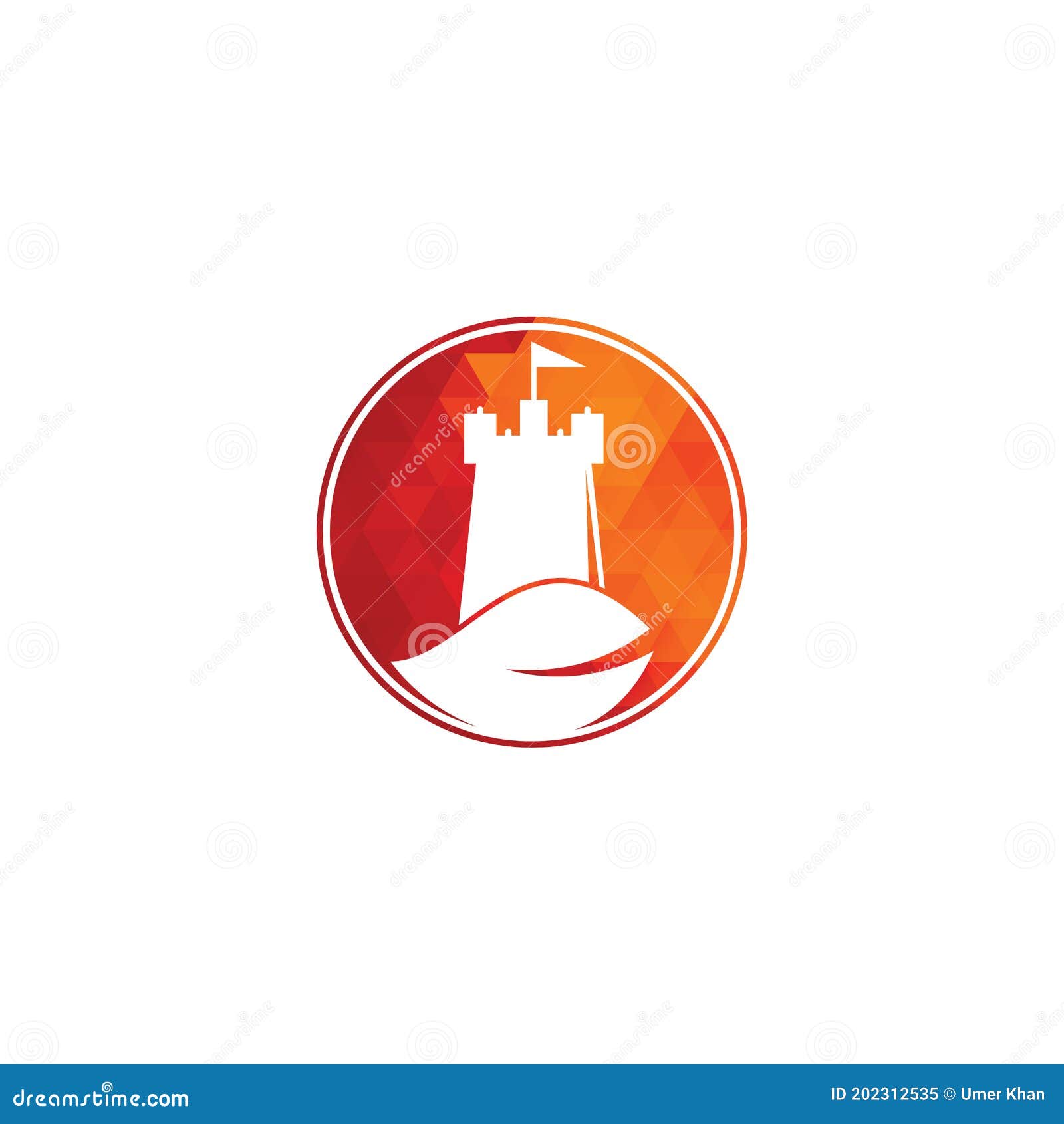 Castle and Leaf Logo Combination. Stock Vector - Illustration of leaves ...
